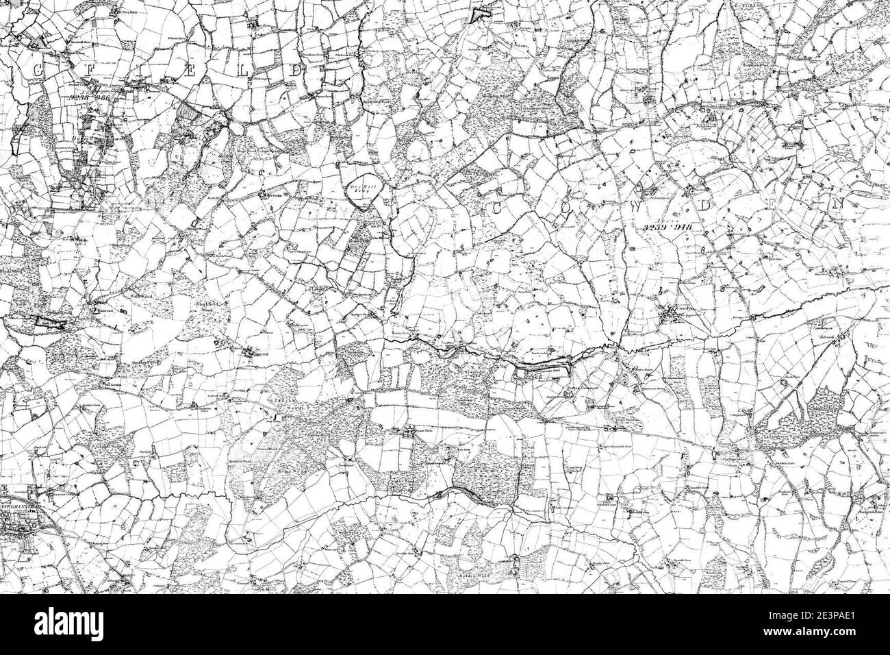 Map of Surrey Sheet 043, Ordnance Survey, 1871-1882 Stock Photo - Alamy