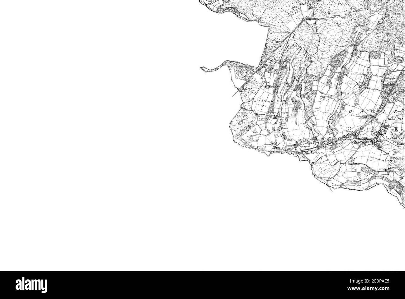 Map of Surrey Sheet 044, Ordnance Survey, 1871-1882 Stock Photo - Alamy