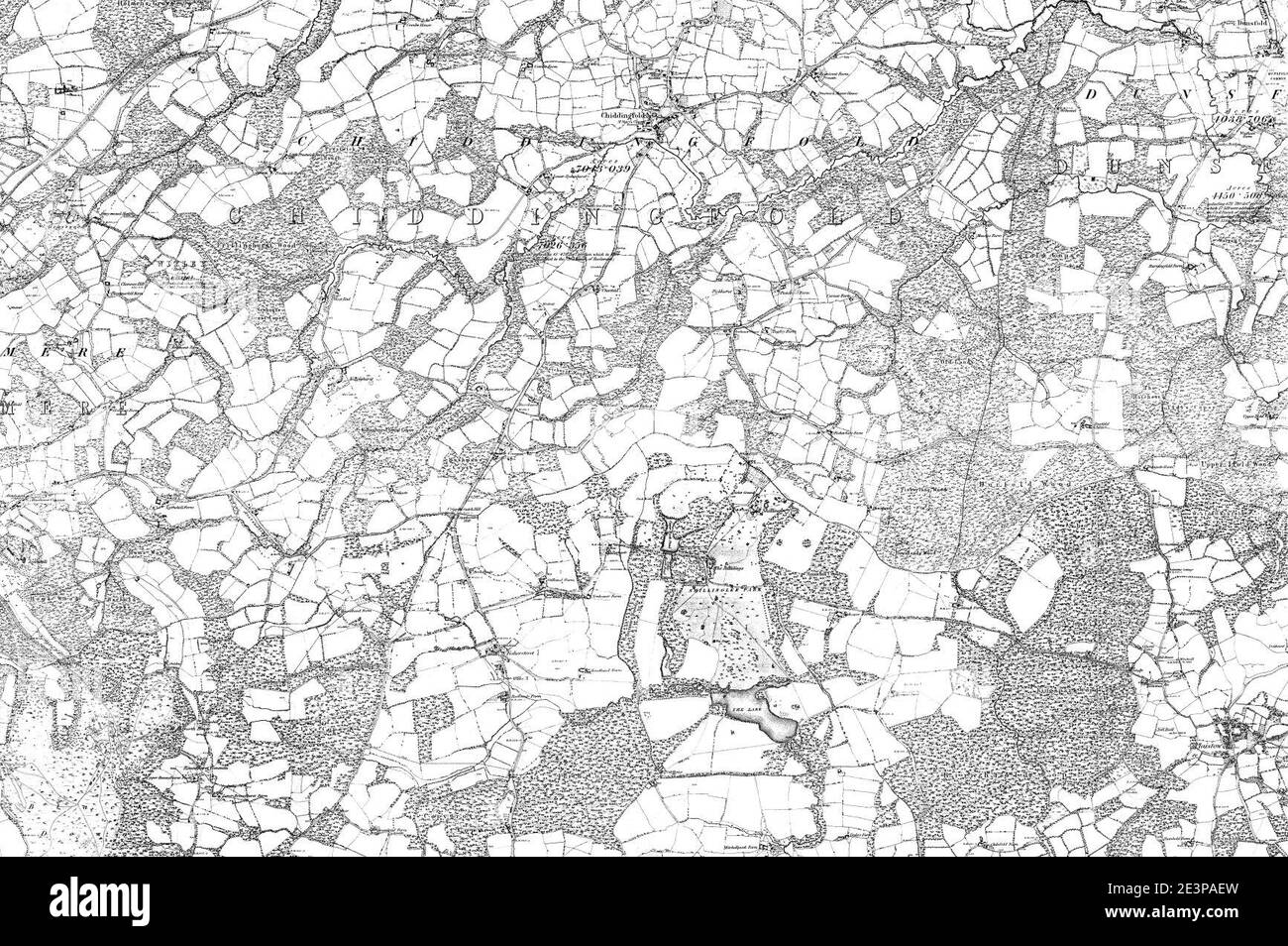Map of Surrey Sheet 045, Ordnance Survey, 1871-1882 Stock Photo - Alamy