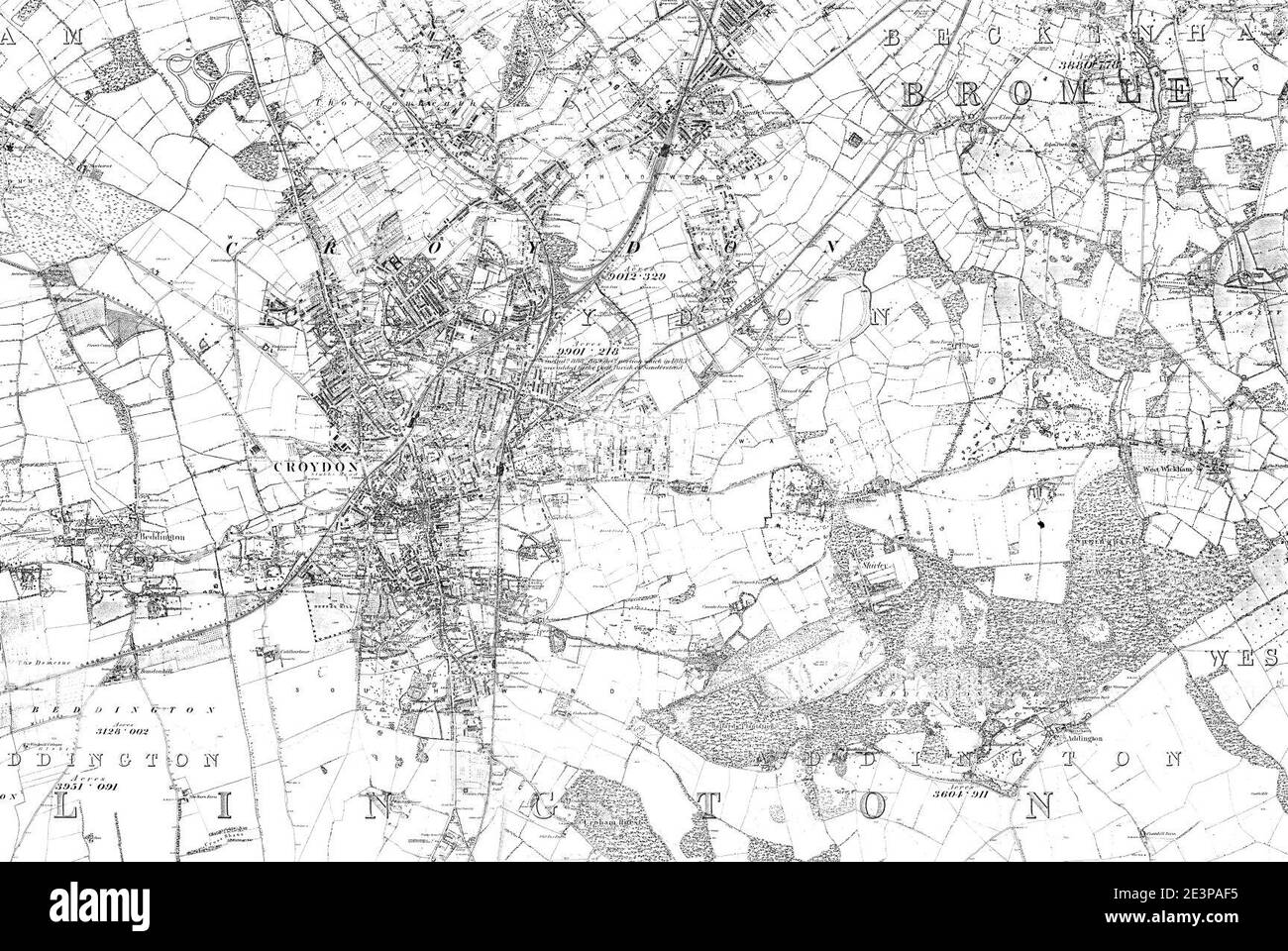 Surrey map Black and White Stock Photos & Images - Alamy