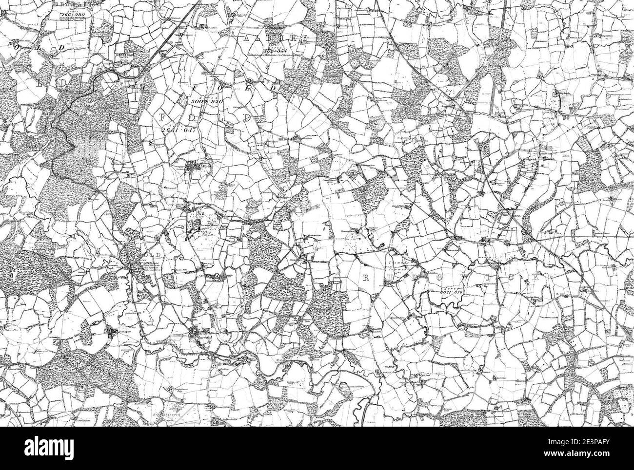 Map of Surrey Sheet 046, Ordnance Survey, 1871-1882 Stock Photo - Alamy
