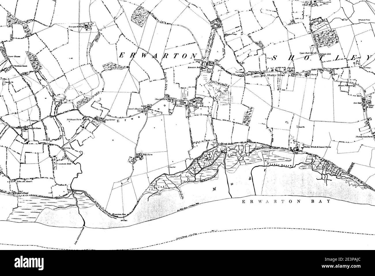 Map of Suffolk OS Map name 089-NW, Ordnance Survey, 1881-1893 Stock ...