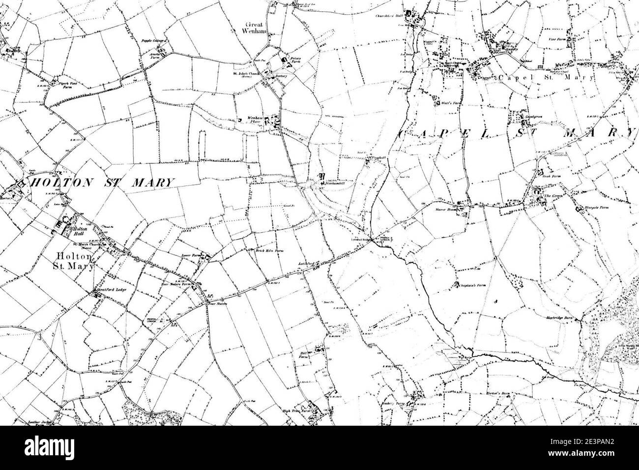 Map of Suffolk OS Map name 081-SE, Ordnance Survey, 1881-1893 Stock ...