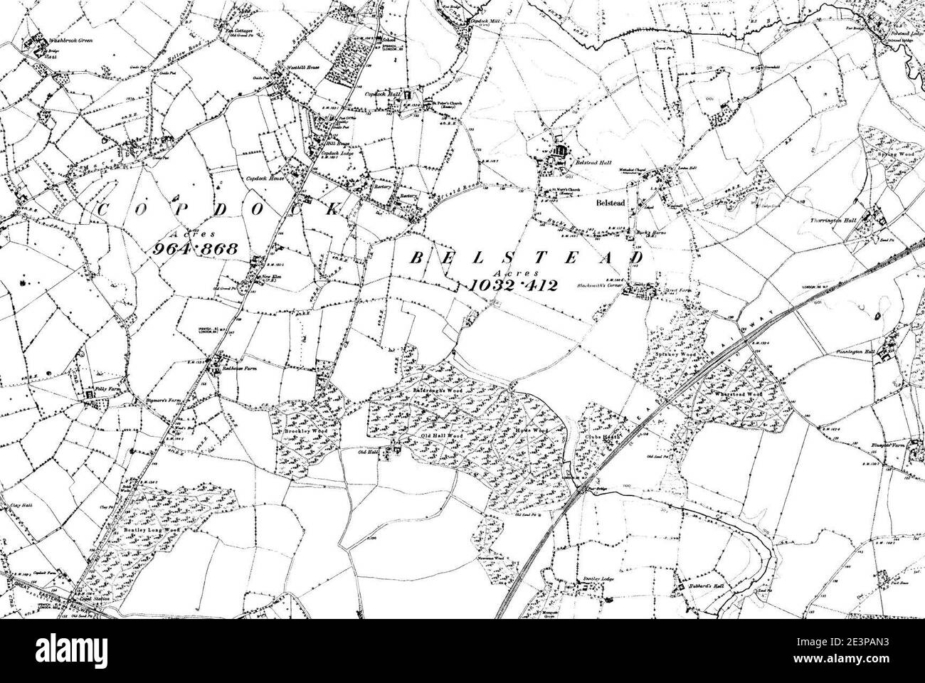 Map of Suffolk OS Map name 082-NW, Ordnance Survey, 1881-1893 Stock ...