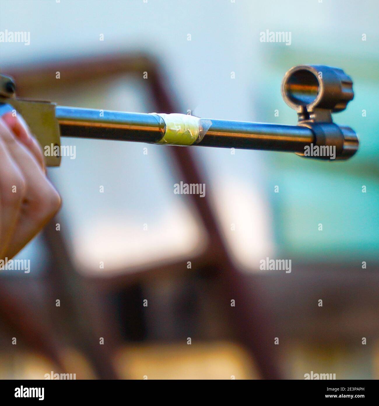 A simple Sight on a rifle. Selective focus Stock Photo - Alamy