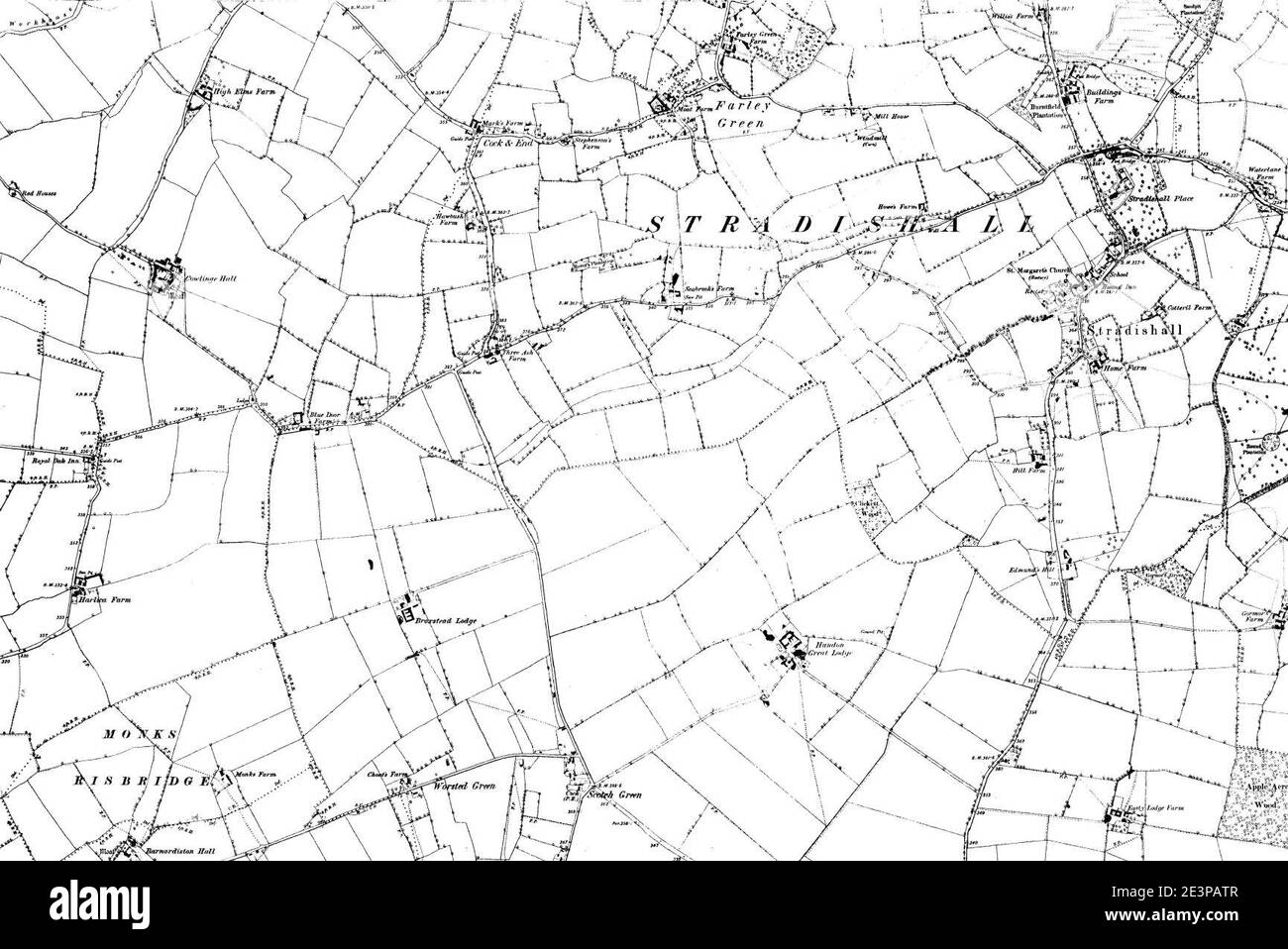 Map of Suffolk OS Map name 062-NW, Ordnance Survey, 1881-1893 Stock ...