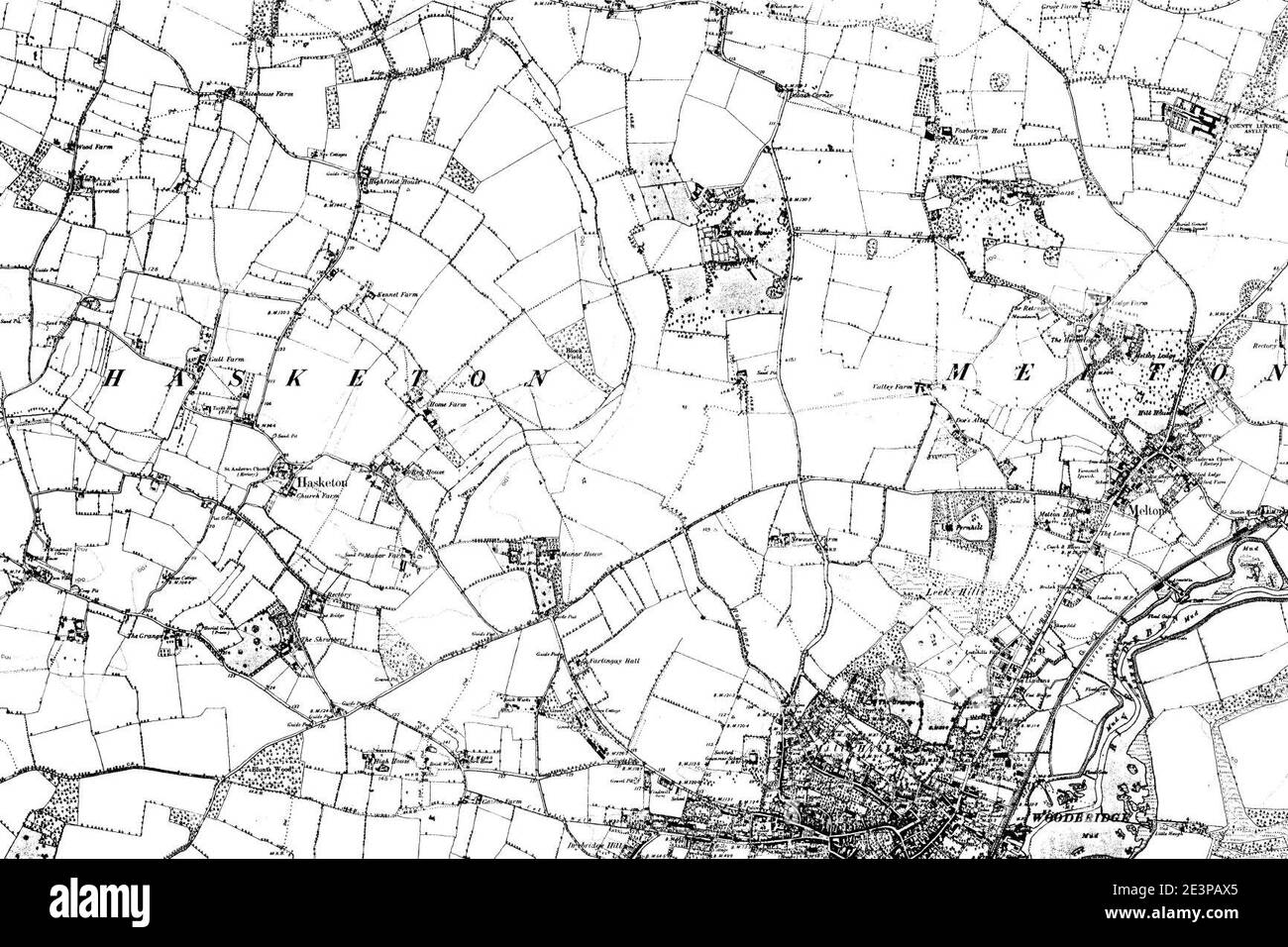 Map of Suffolk OS Map name 067-SE, Ordnance Survey, 1881-1893 Stock ...