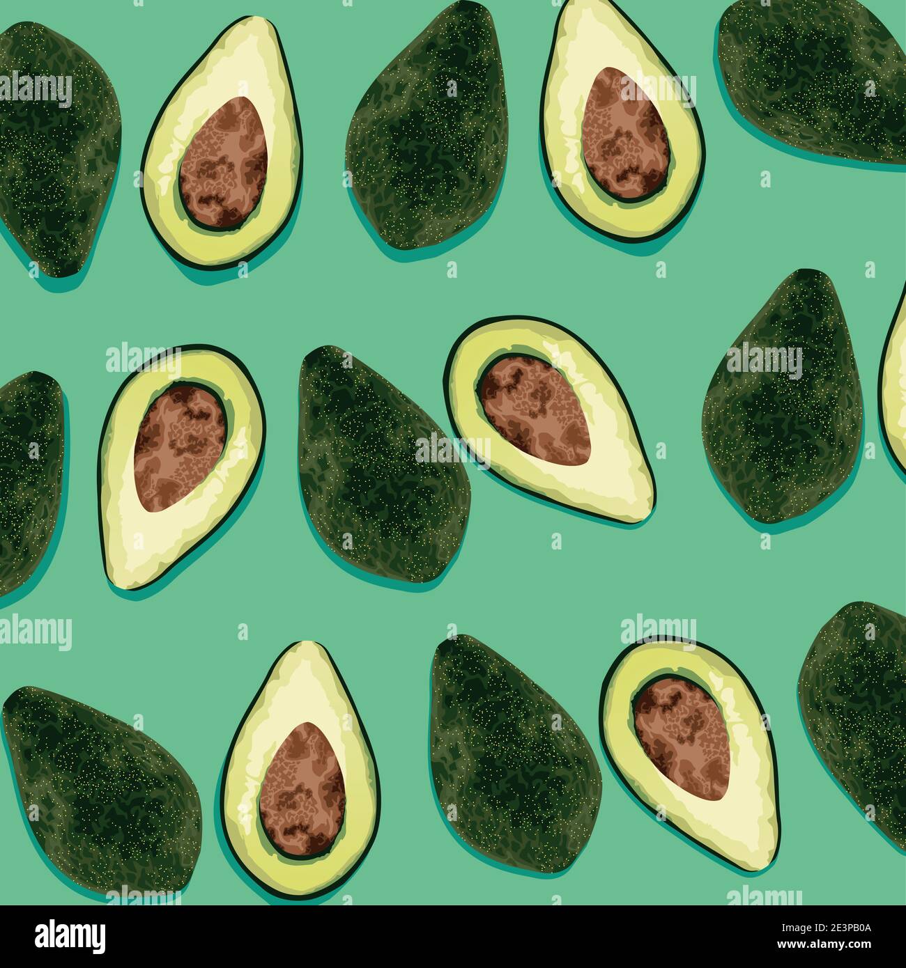 vegetarian healthy food with avocados pattern vector illustration ...