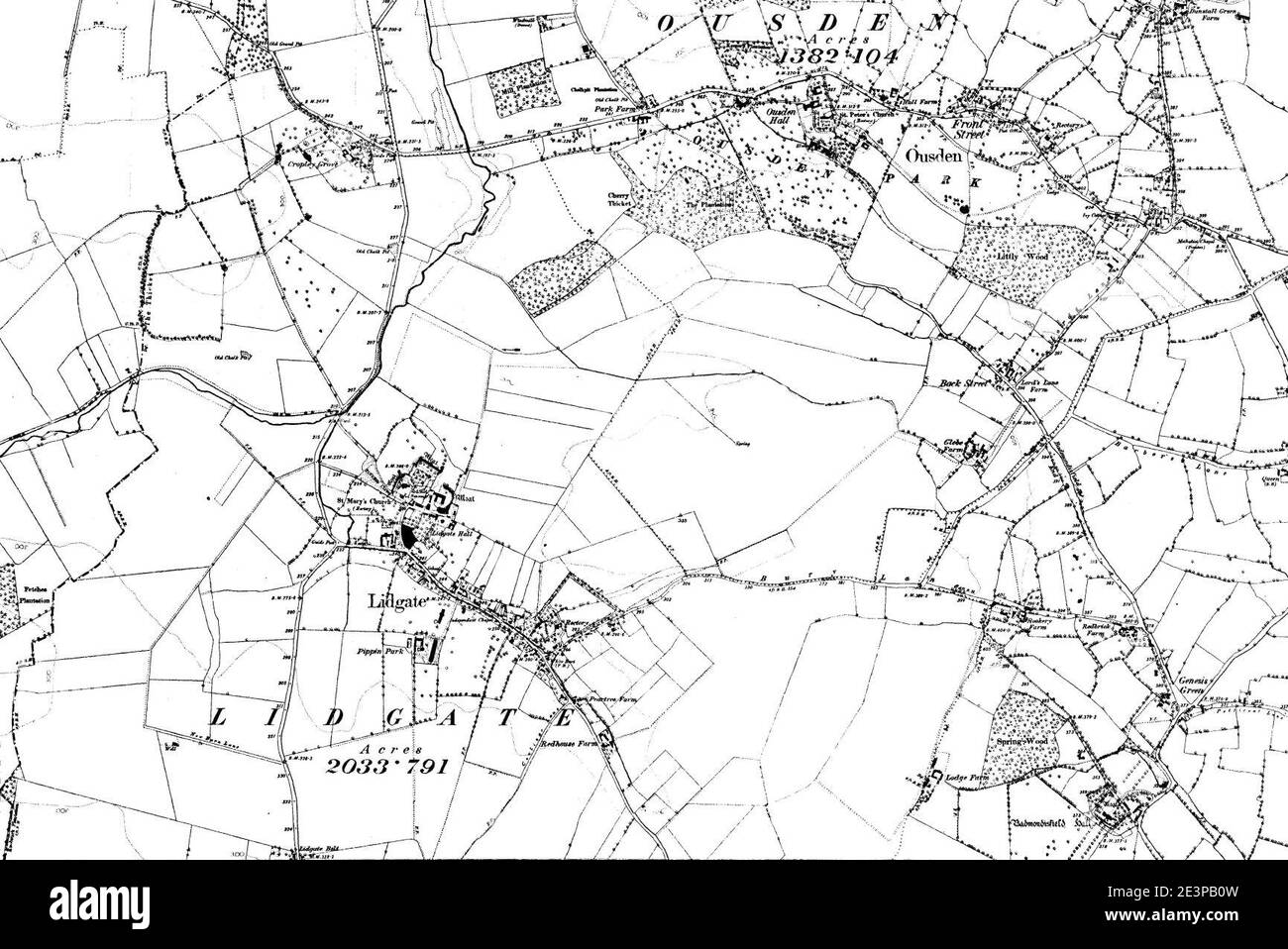 Map of Suffolk OS Map name 053-NW, Ordnance Survey, 1881-1893 Stock ...