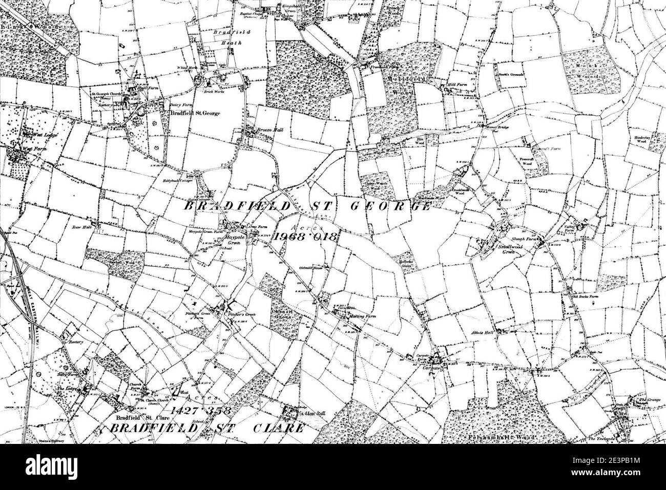 Map of Suffolk OS Map name 055-NW, Ordnance Survey, 1881-1893 Stock ...