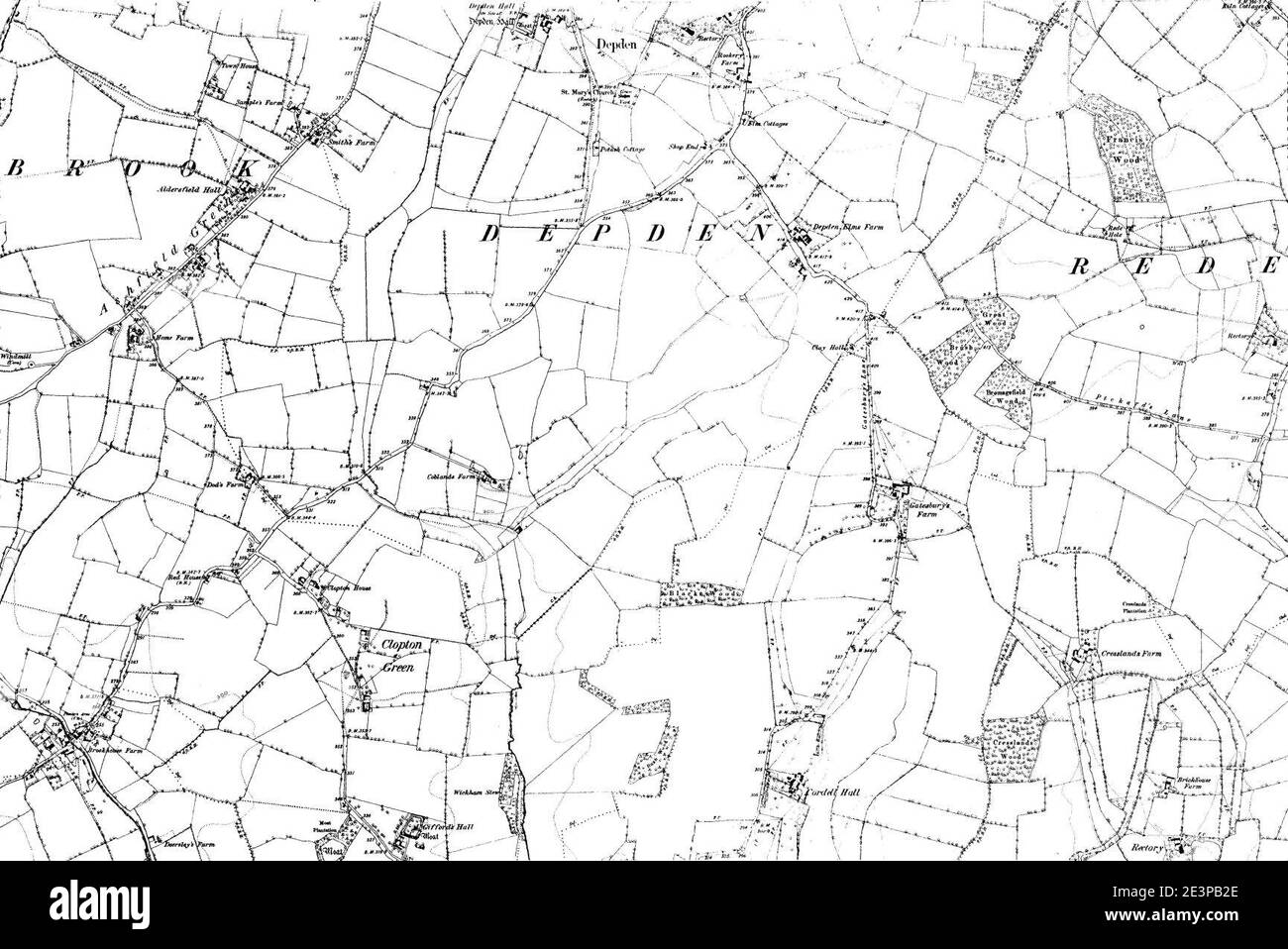 Map of Suffolk OS Map name 053-SE, Ordnance Survey, 1881-1893 Stock ...