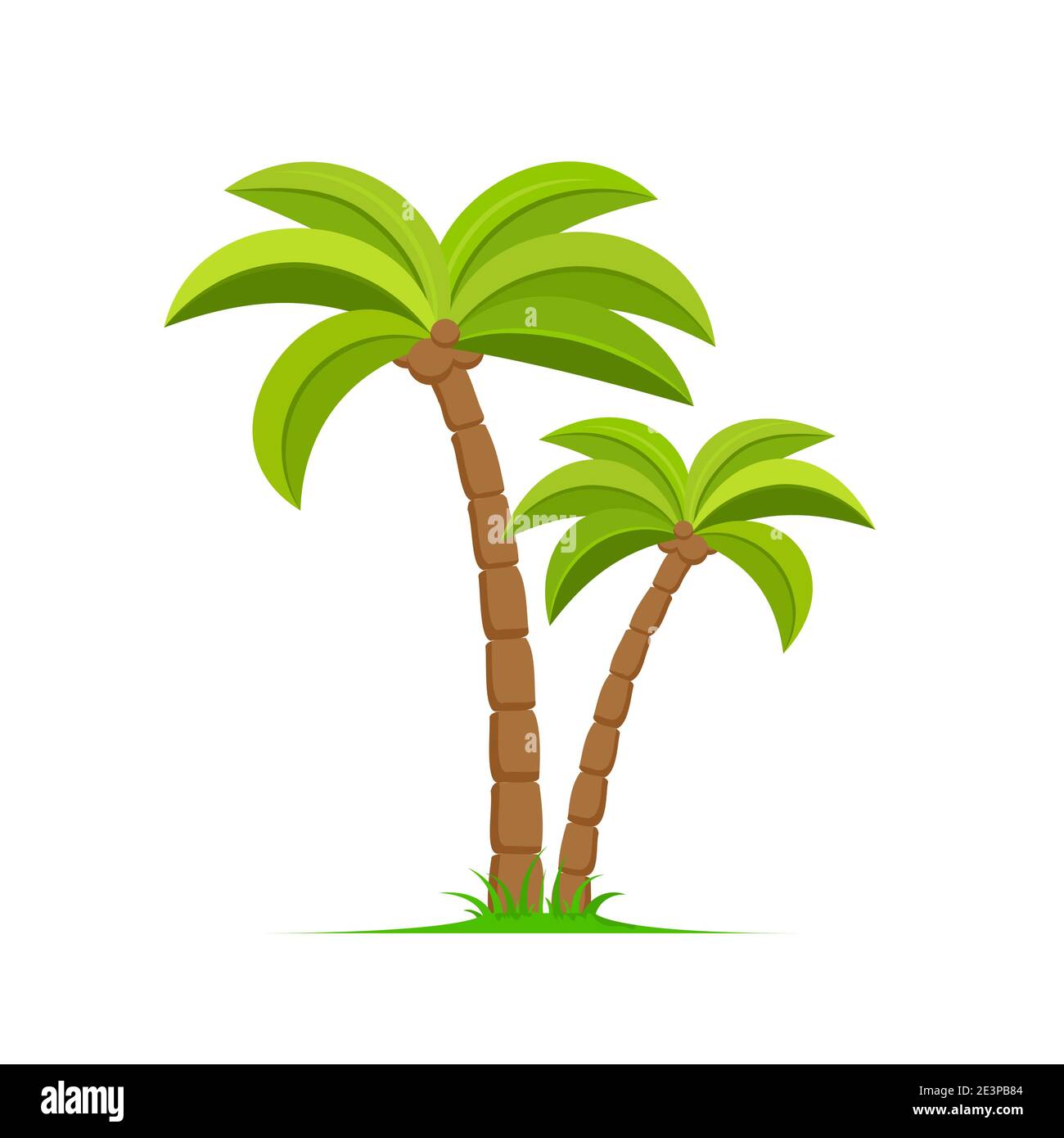 Cartoon Palm Tree Island