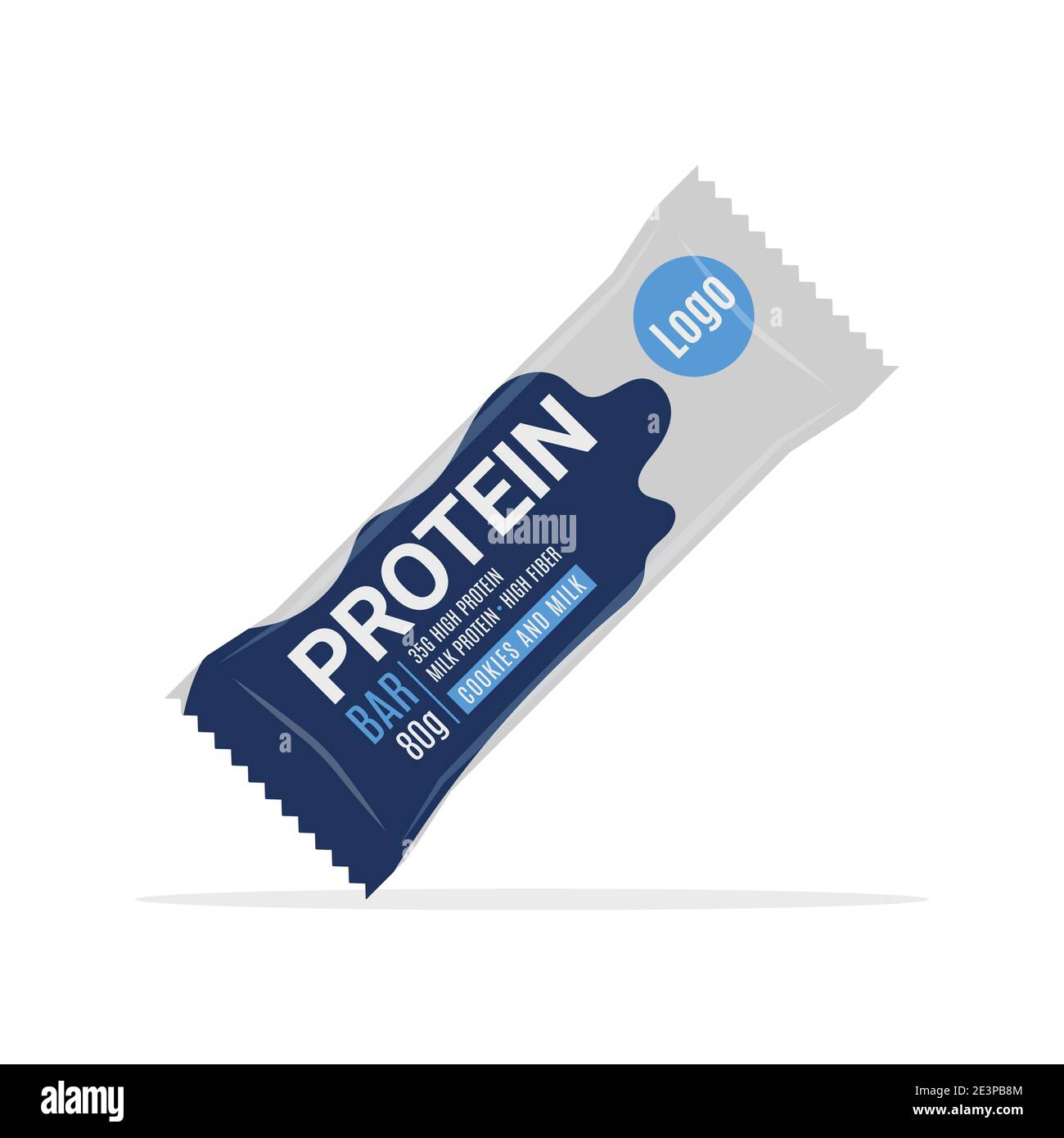 Protein bar icon. Protein snack chocolate energy mockup. Vector flat ...