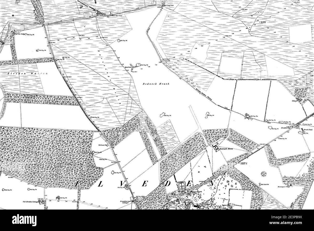 Map of Suffolk OS Map name 013-SW, Ordnance Survey, 1881-1893 Stock ...