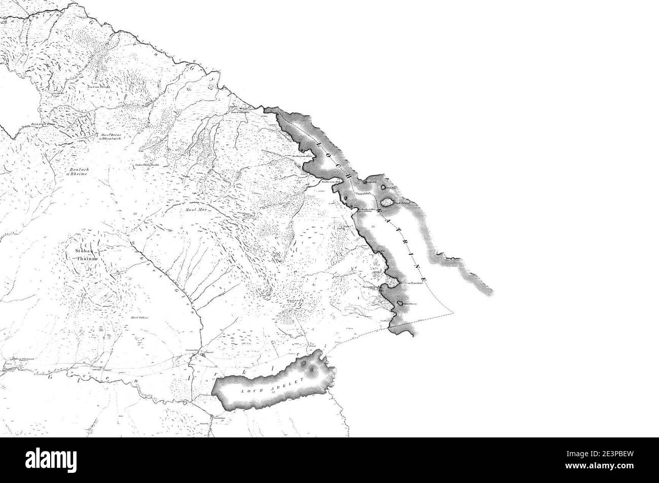 Map of Stirlingshire Sheet 002, Ordnance Survey, 1864-1866 Stock Photo ...
