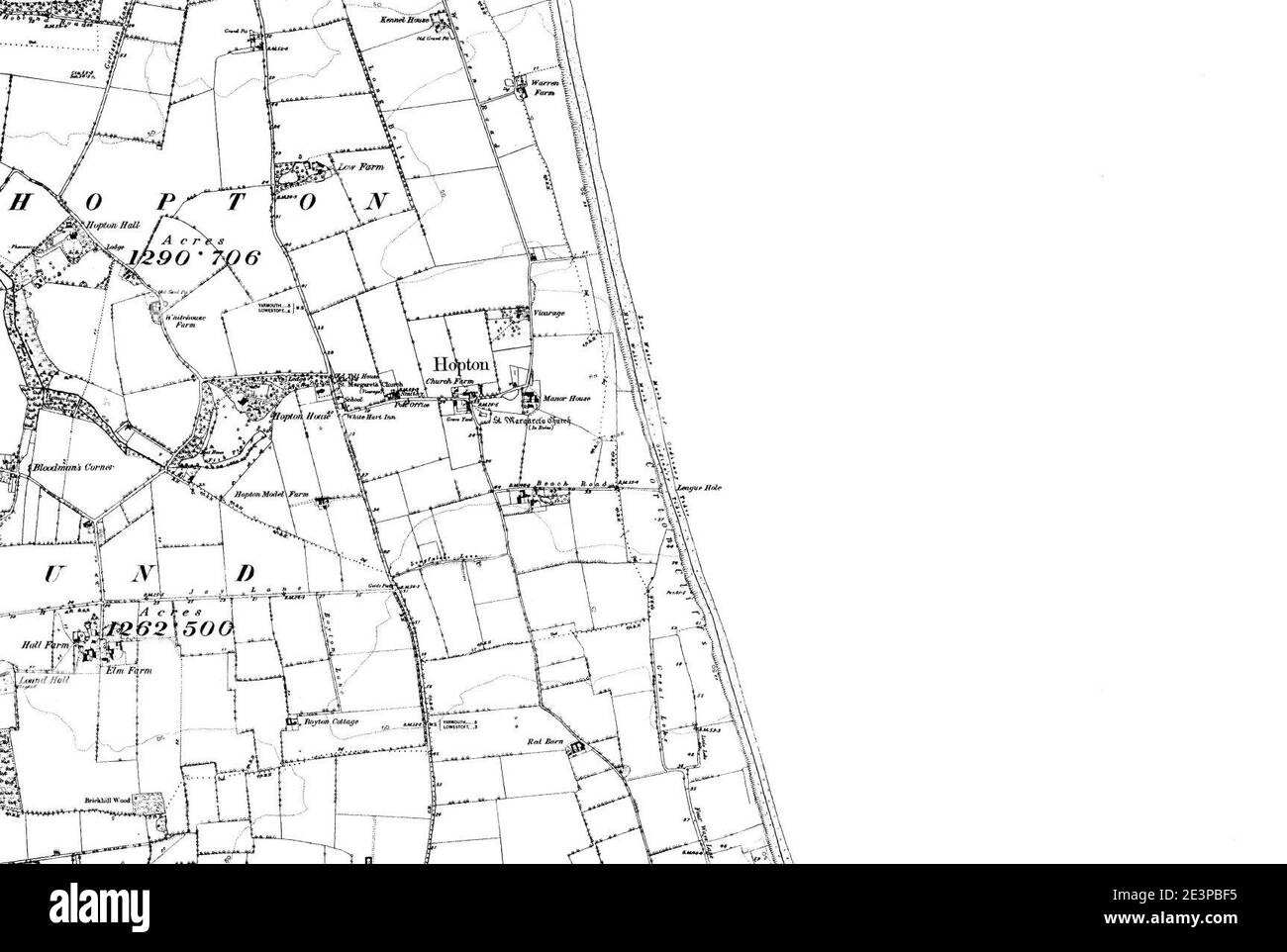 Map of Suffolk OS Map name 004-NE, Ordnance Survey, 1881-1893 Stock ...
