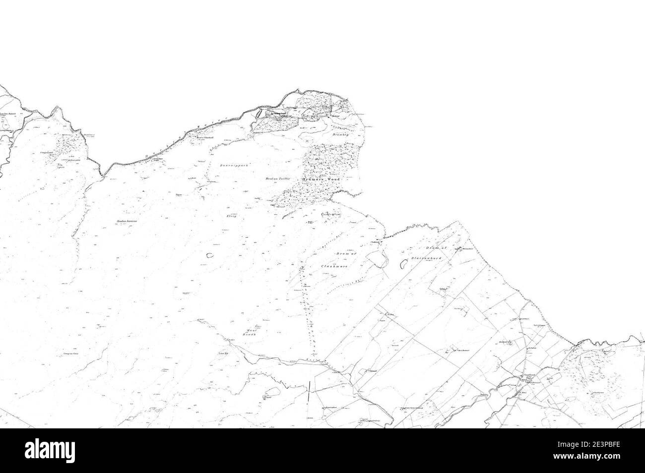 Map of Stirlingshire Sheet 007, Ordnance Survey, 1864-1866 Stock Photo ...