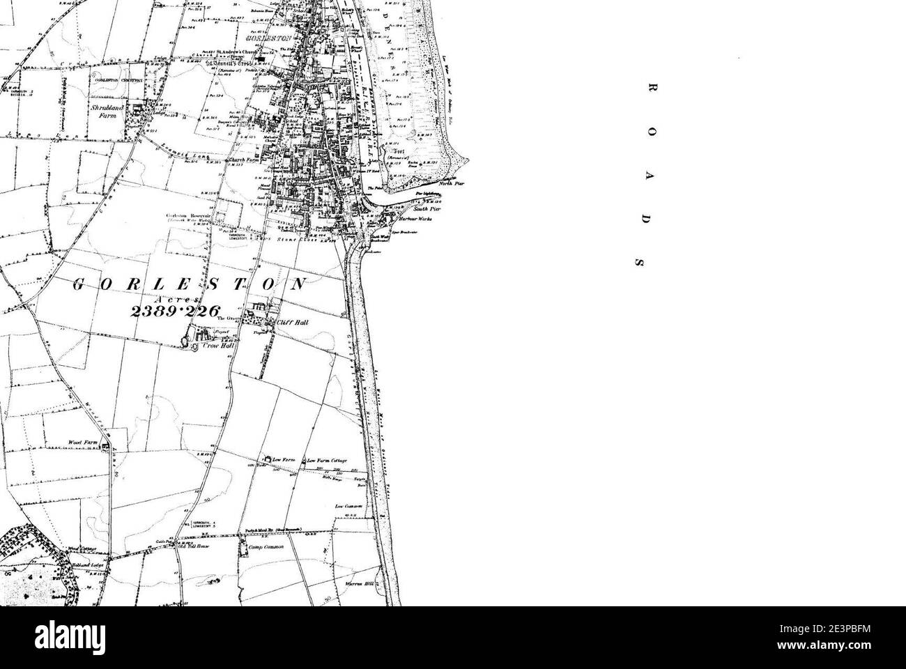 Map of Suffolk OS Map name 002-SE, Ordnance Survey, 1881-1893 Stock ...