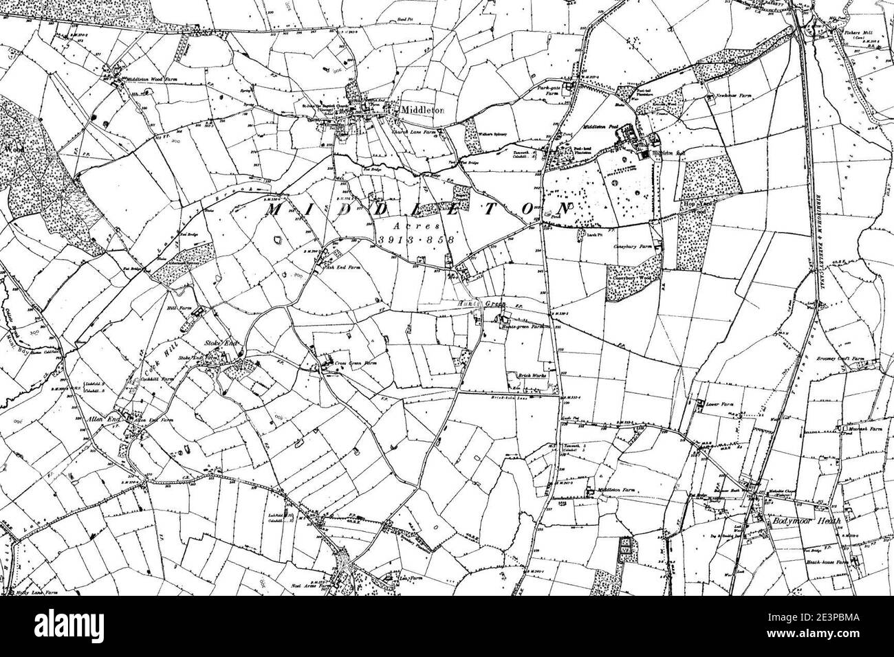 Map of Staffordshire OS Map name 065-SW, Ordnance Survey, 1883-1894 ...