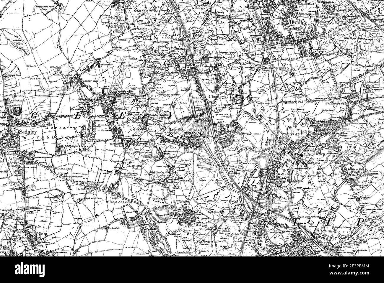 Map of Staffordshire OS Map name 067-NE, Ordnance Survey, 1883-1894 ...