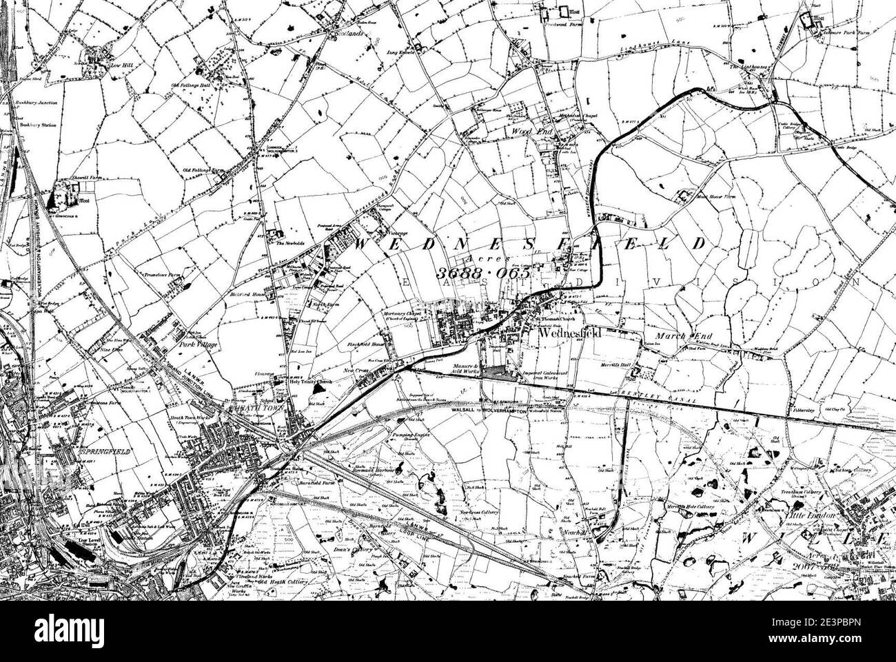 Map of Staffordshire OS Map name 062-NE, Ordnance Survey, 1883-1894 ...