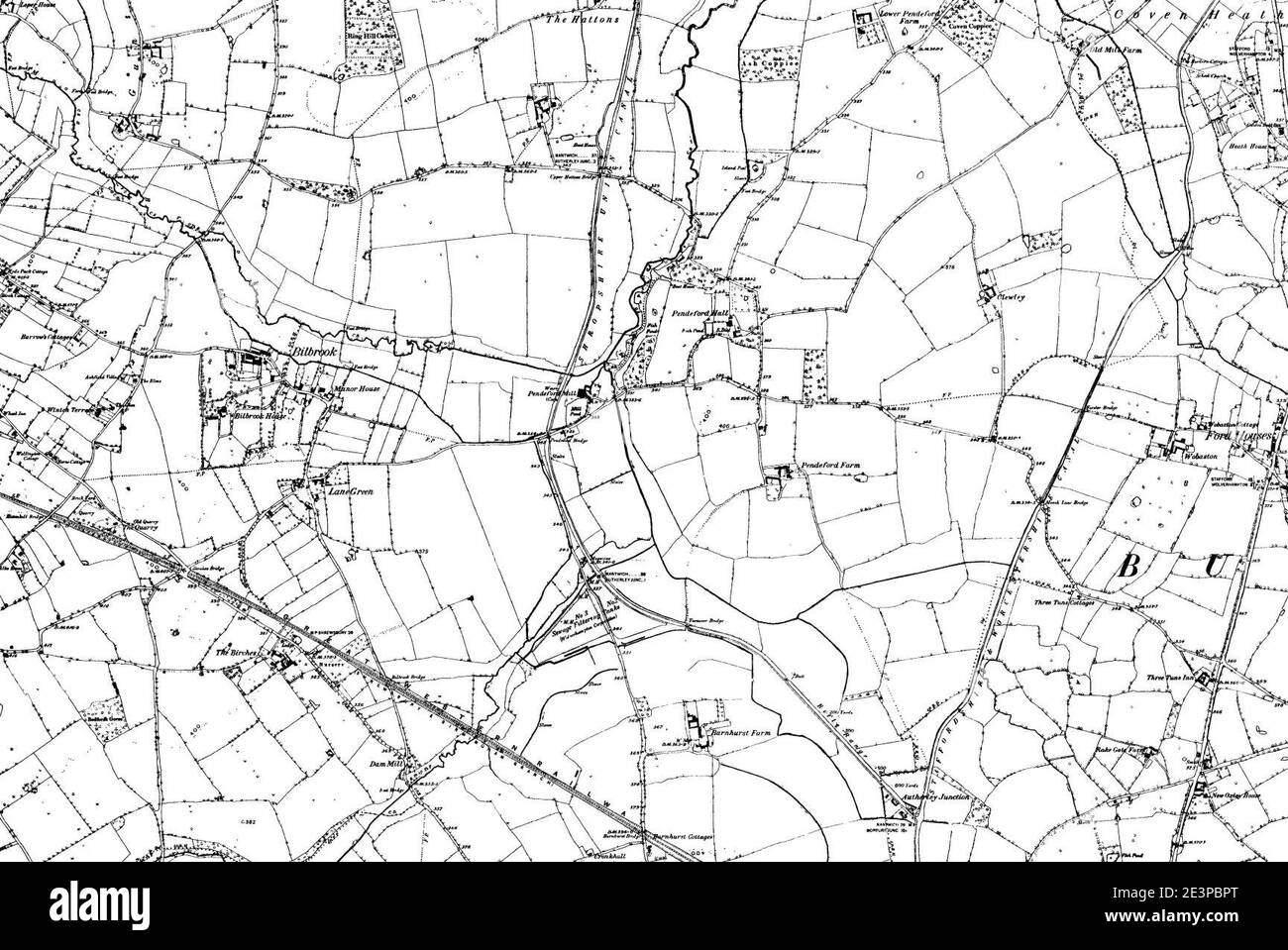 Map of Staffordshire OS Map name 056-SW, Ordnance Survey, 1883-1894 ...