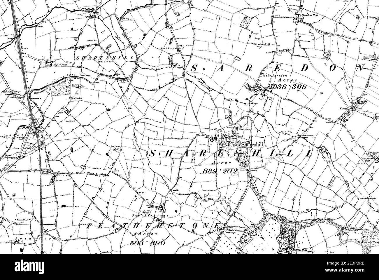 Map of Staffordshire OS Map name 056-NE, Ordnance Survey, 1883-1894 ...