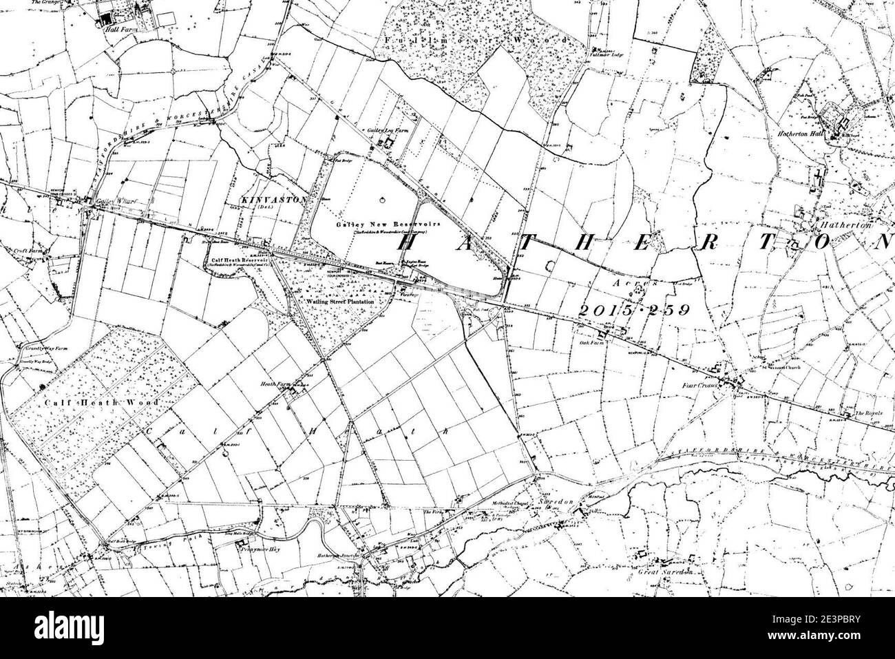 Map of Staffordshire OS Map name 050-SE, Ordnance Survey, 1883-1894 ...