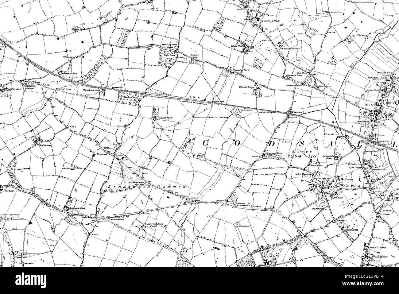 Map of Staffordshire OS Map name 055-SE, Ordnance Survey, 1883-1894 ...