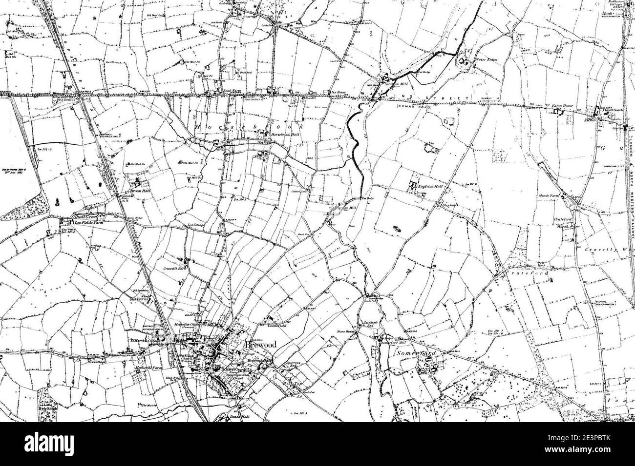 Map of Staffordshire OS Map name 050-SW, Ordnance Survey, 1883-1894 ...
