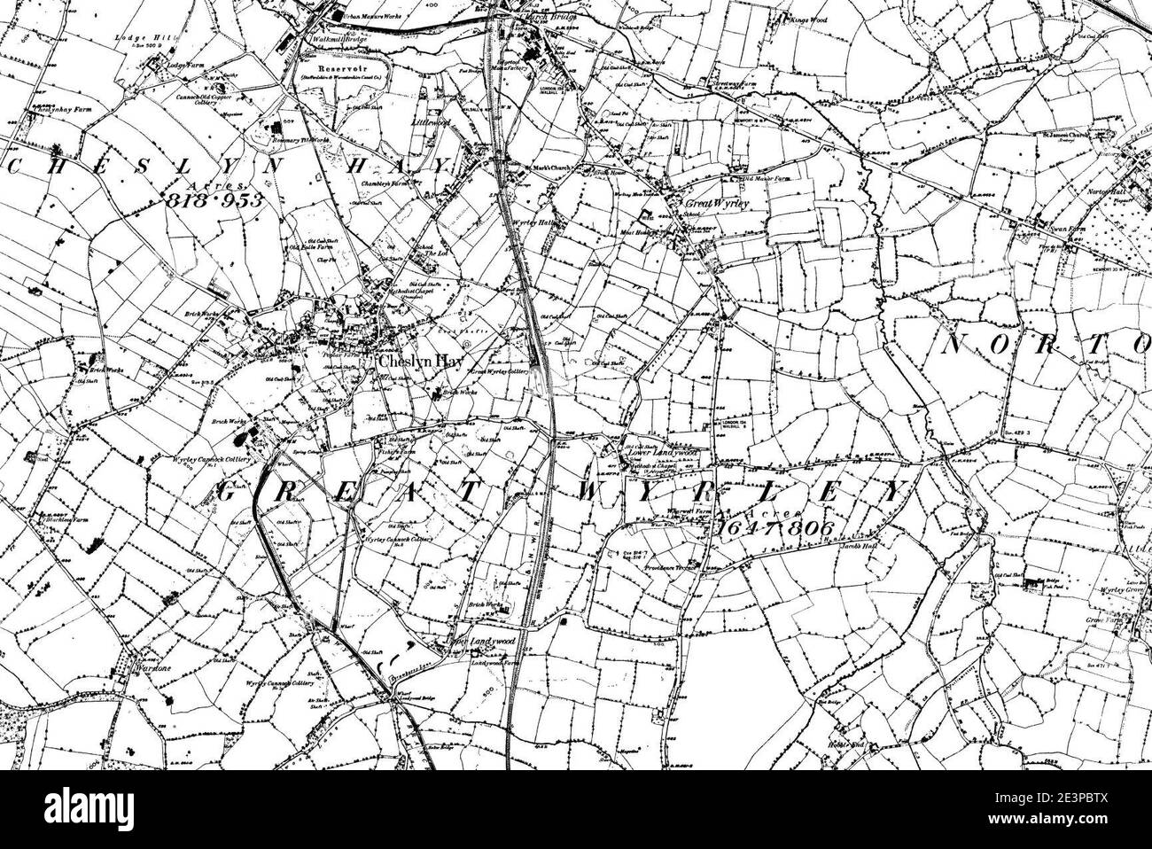 Map of Staffordshire OS Map name 057-NW, Ordnance Survey, 1883-1894 ...