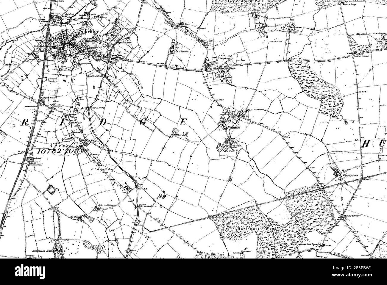 Map of Staffordshire OS Map name 050-NE, Ordnance Survey, 1883-1894 ...
