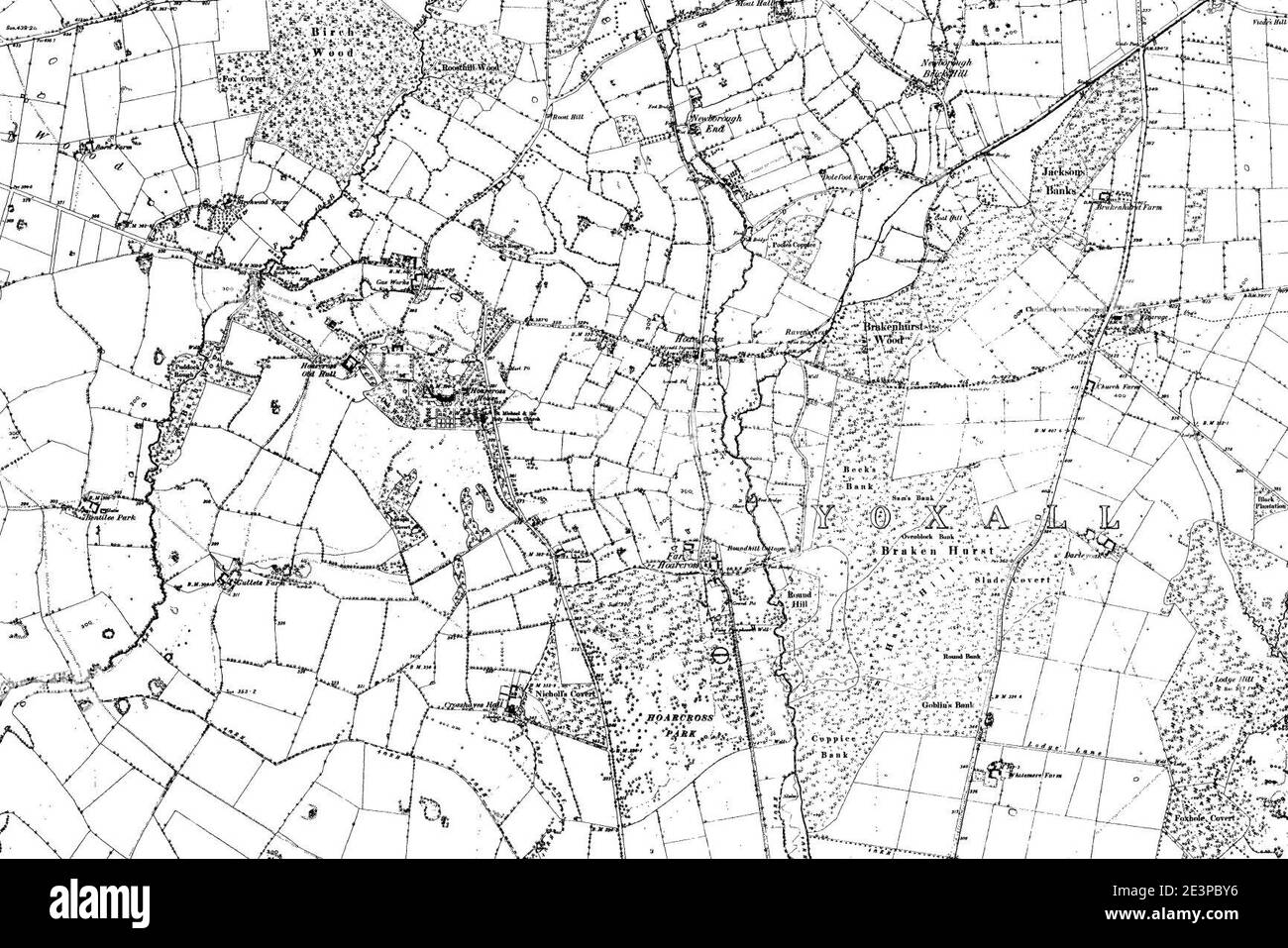 Map of Staffordshire OS Map name 039-SE, Ordnance Survey, 1883-1894 ...