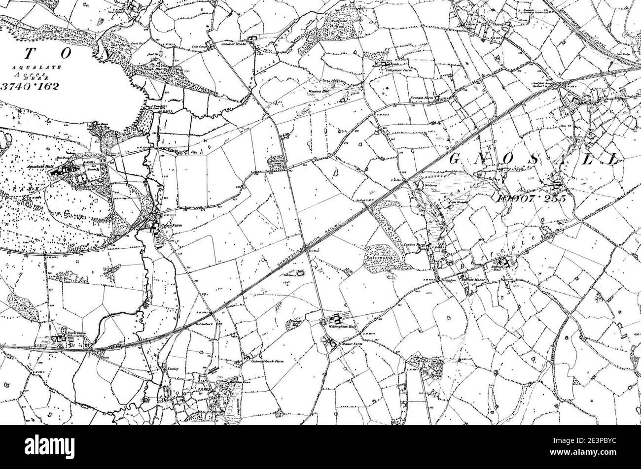 Map of Staffordshire OS Map name 043-NW, Ordnance Survey, 1883-1894 ...