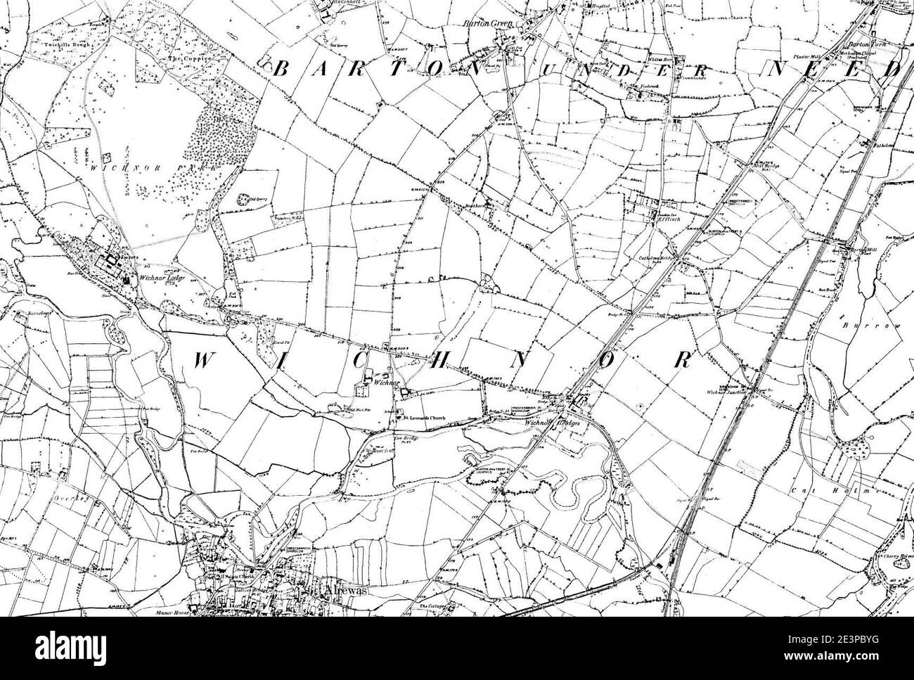 Map of Staffordshire OS Map name 047-SW, Ordnance Survey, 1883-1894 ...