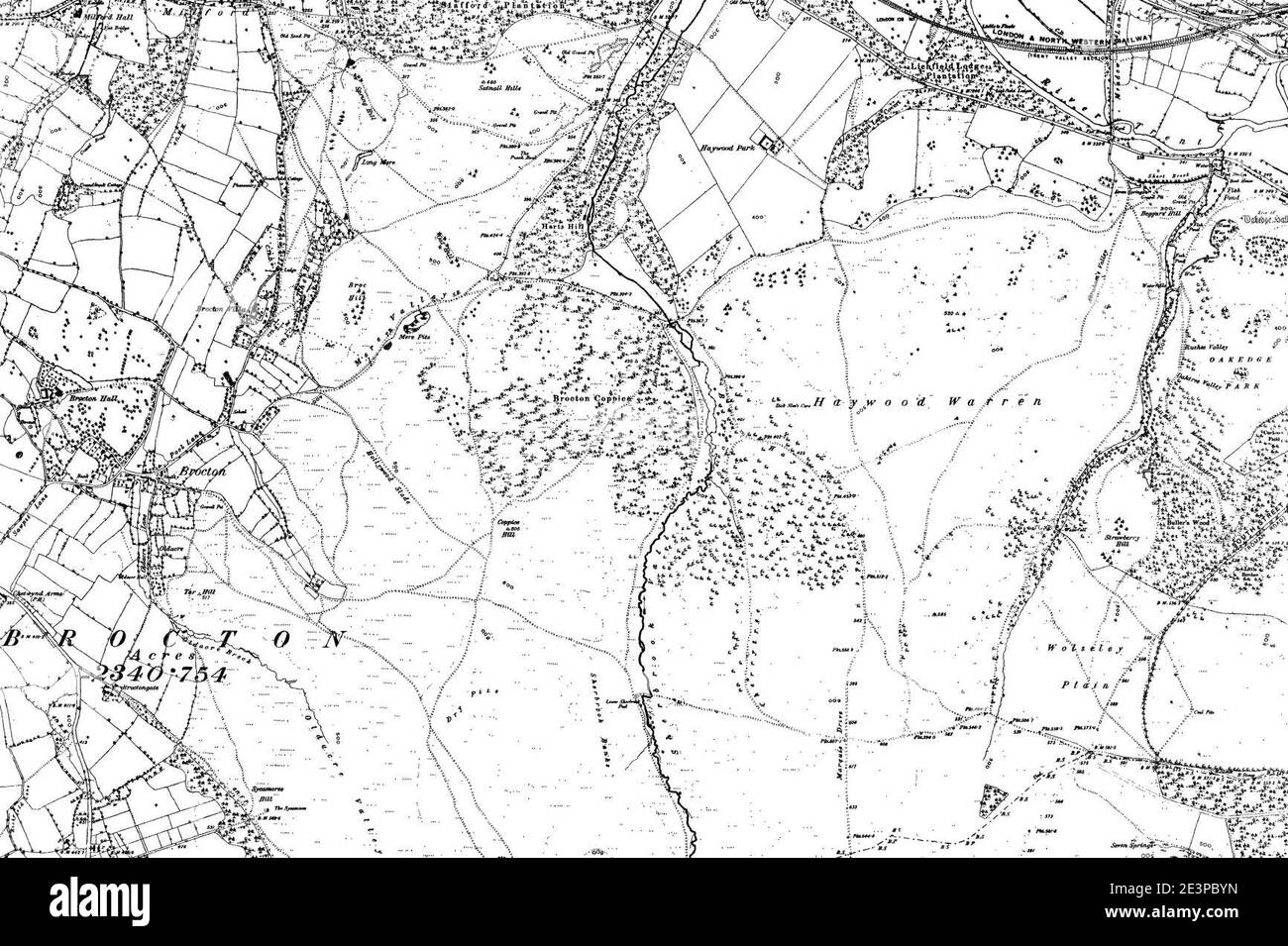 Map of Staffordshire OS Map name 045-NW, Ordnance Survey, 1883-1894 ...