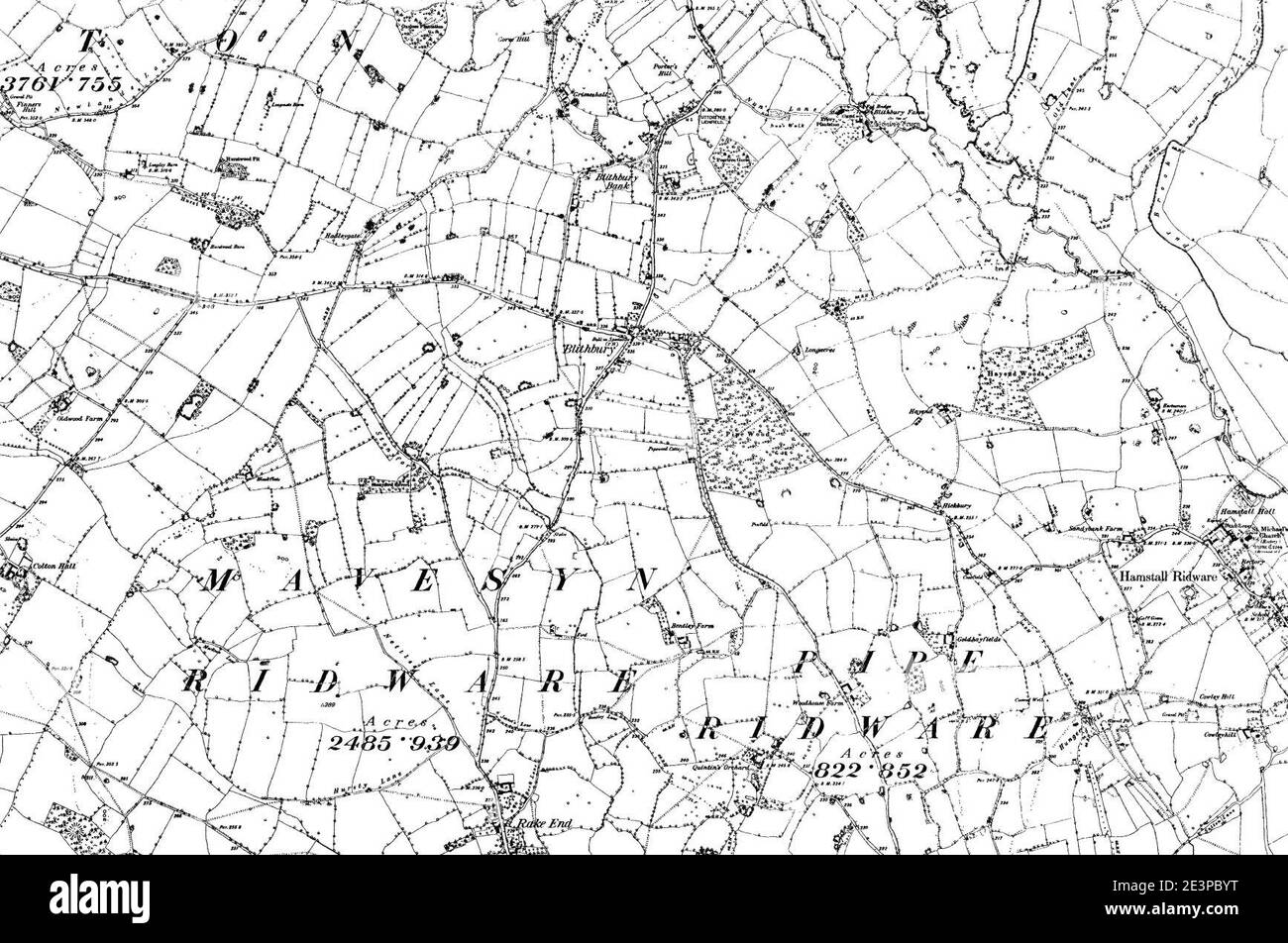 Map of Staffordshire OS Map name 046-NW, Ordnance Survey, 1883-1894 ...