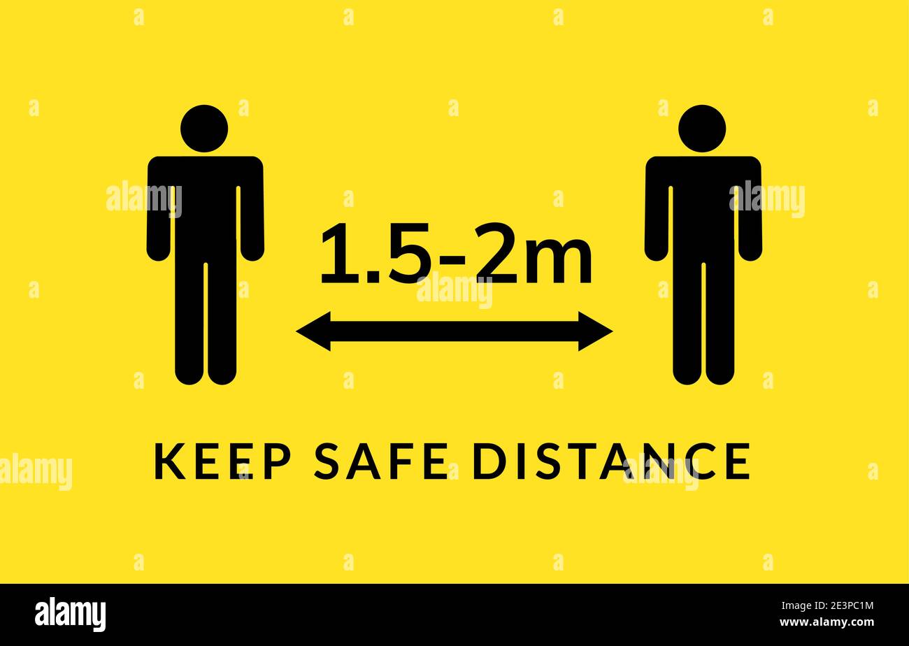 Social distance meter icon. Keep distance corona virus safe quarantine ...