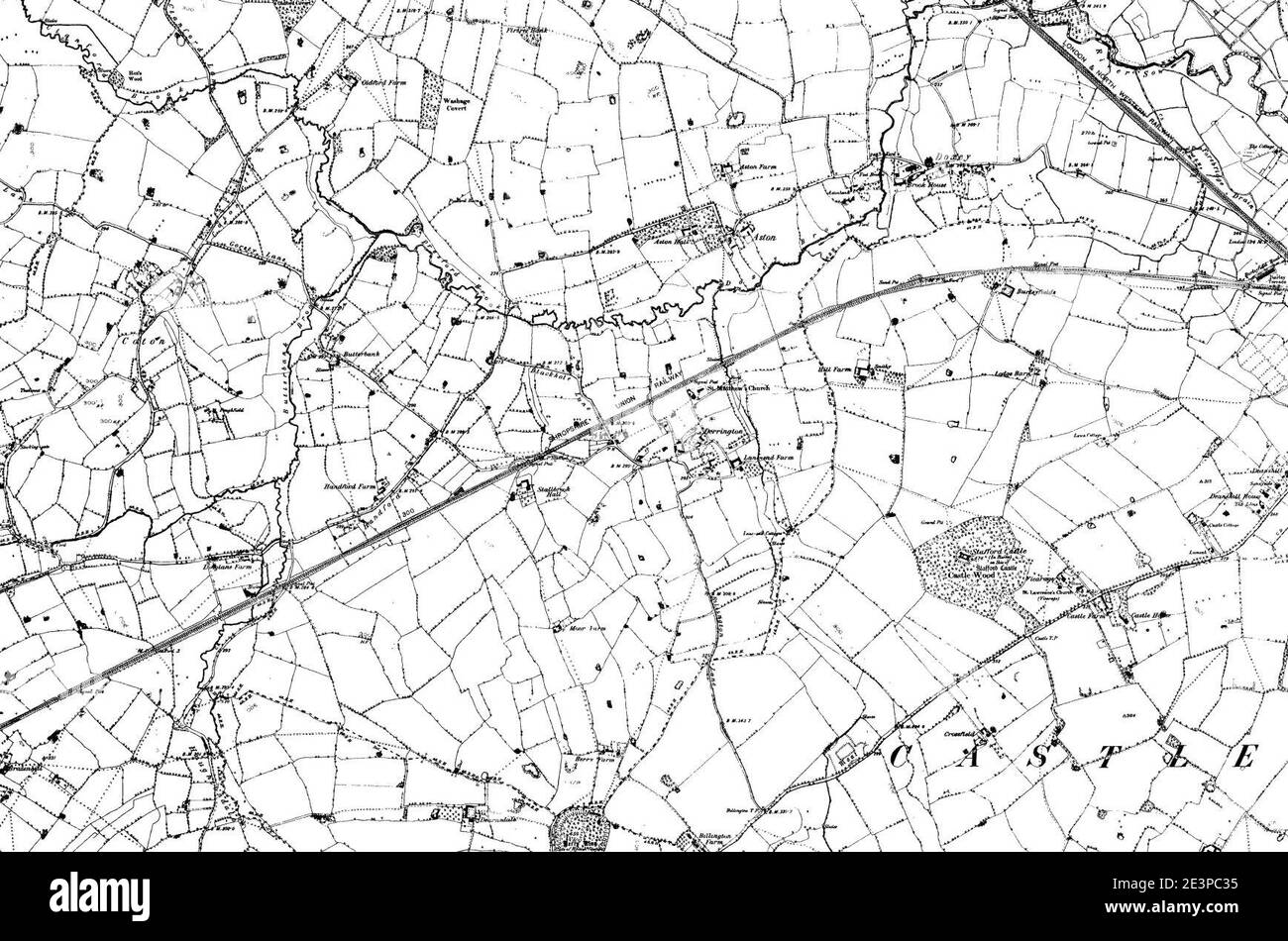 Map of Staffordshire OS Map name 037-SW, Ordnance Survey, 1883-1894 ...
