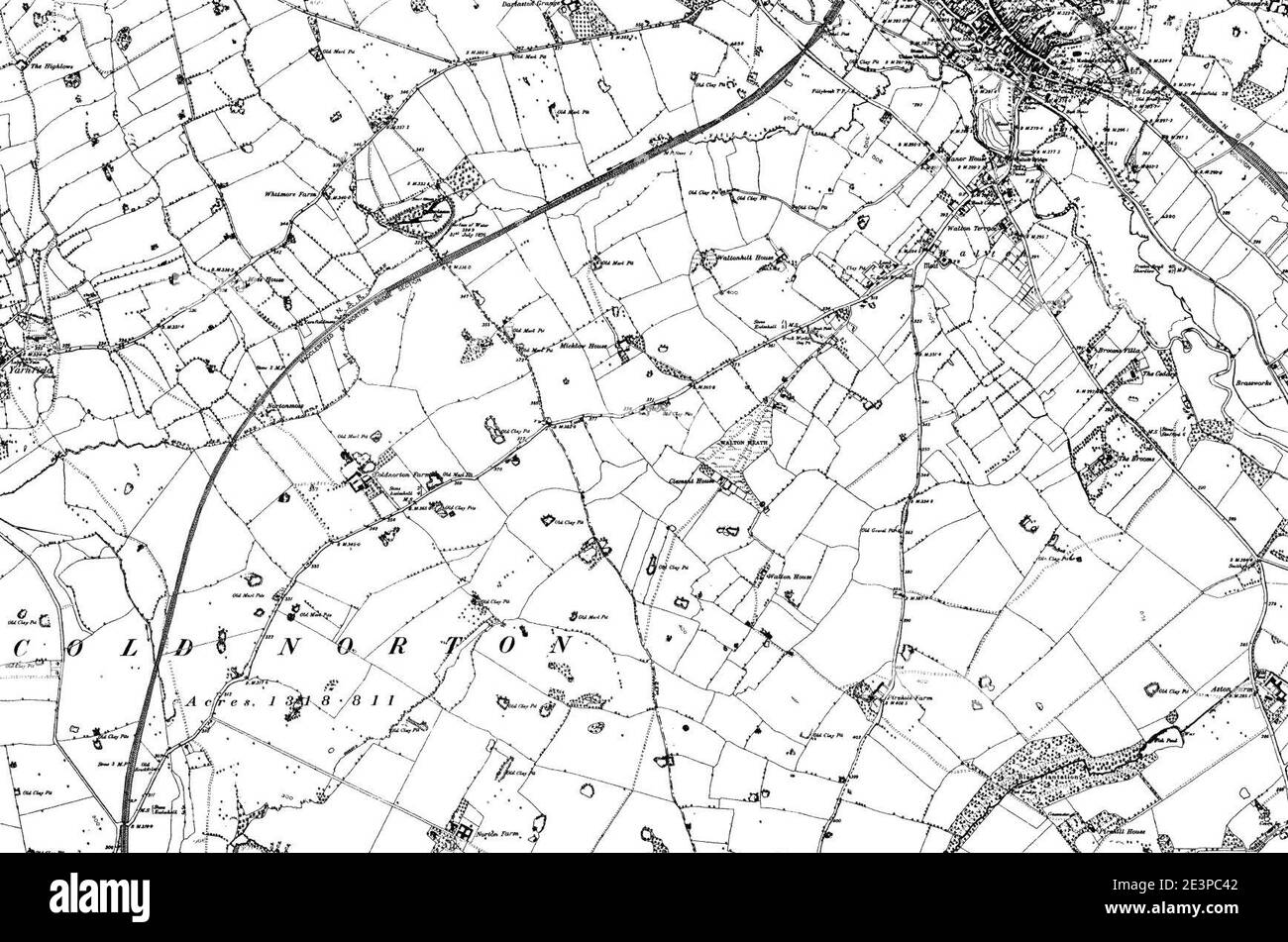 Map of Staffordshire OS Map name 030-NW, Ordnance Survey, 1883-1894 ...