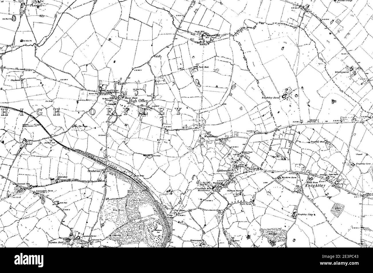 Map of Staffordshire OS Map name 036-NW, Ordnance Survey, 1883-1894 ...