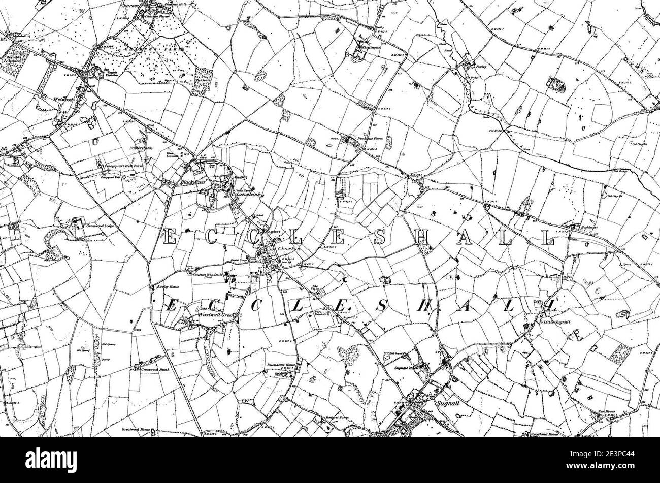 Map of Staffordshire OS Map name 029-NW, Ordnance Survey, 1883-1894 ...