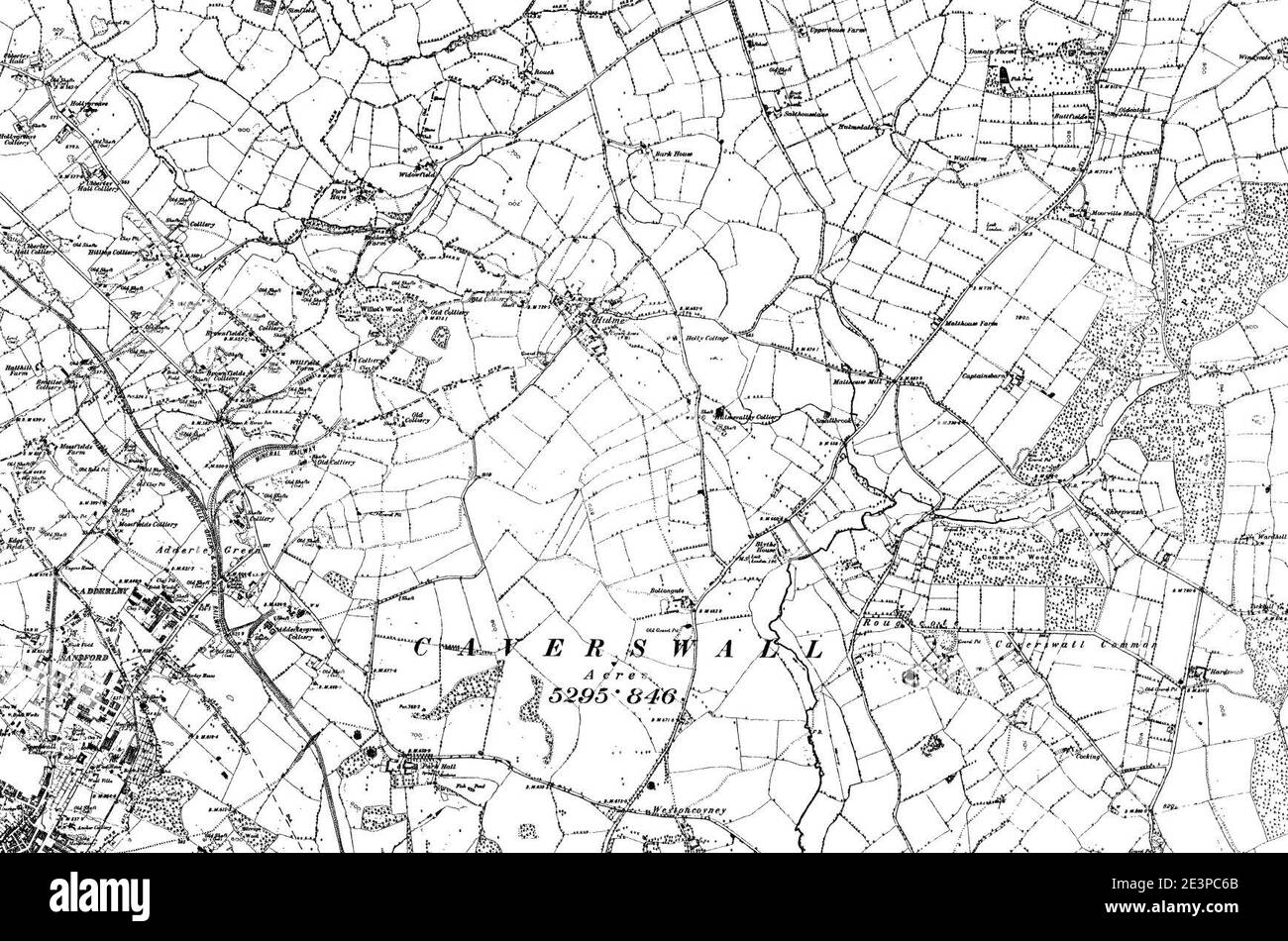 Map of Staffordshire OS Map name 018-NE, Ordnance Survey, 1883-1894 ...