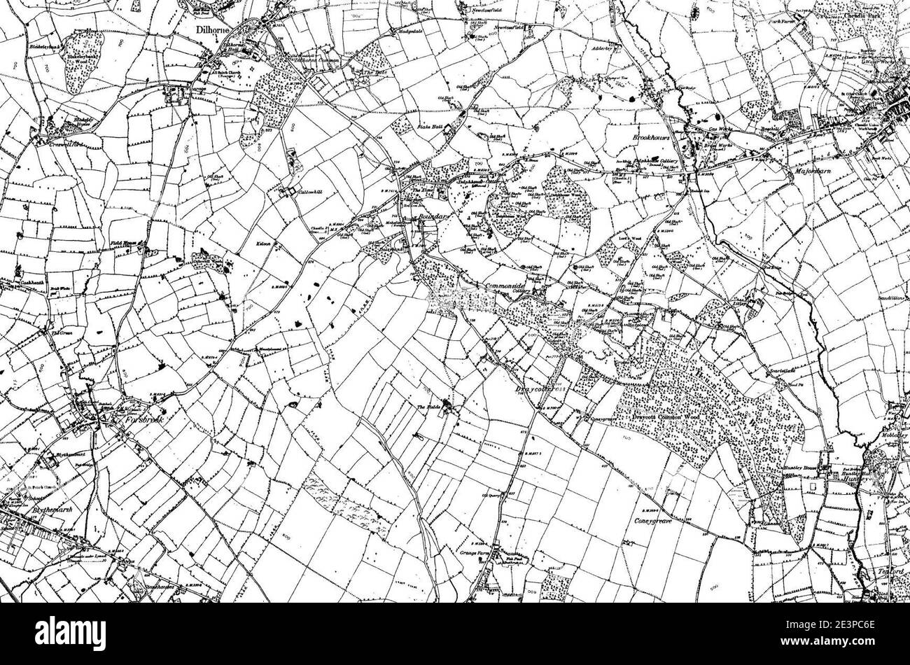 Map of Staffordshire OS Map name 019-SW, Ordnance Survey, 1883-1894 ...