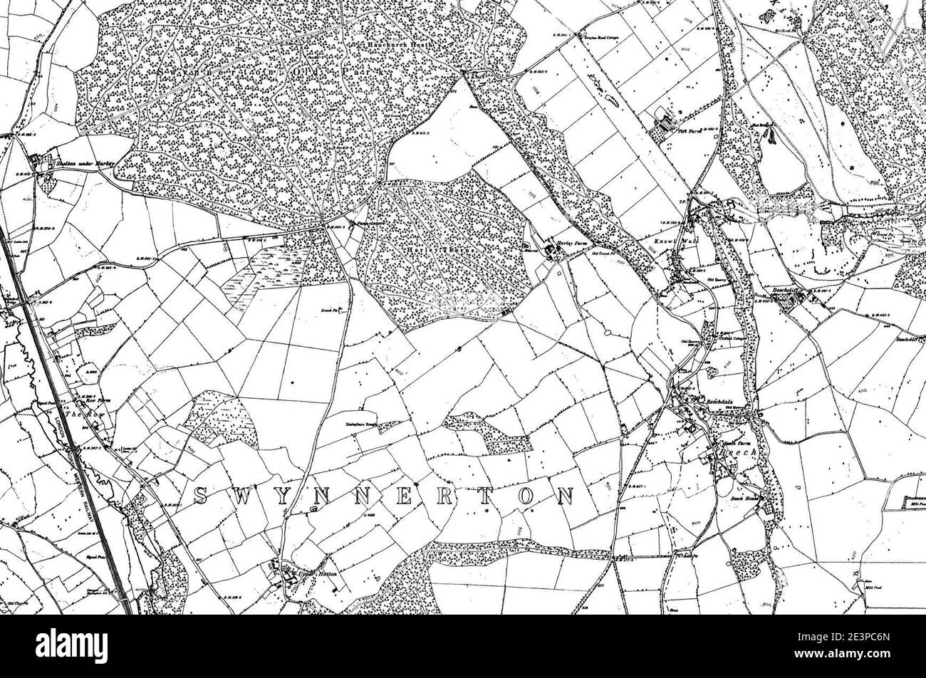 Map of Staffordshire OS Map name 023-NE, Ordnance Survey, 1883-1894 ...