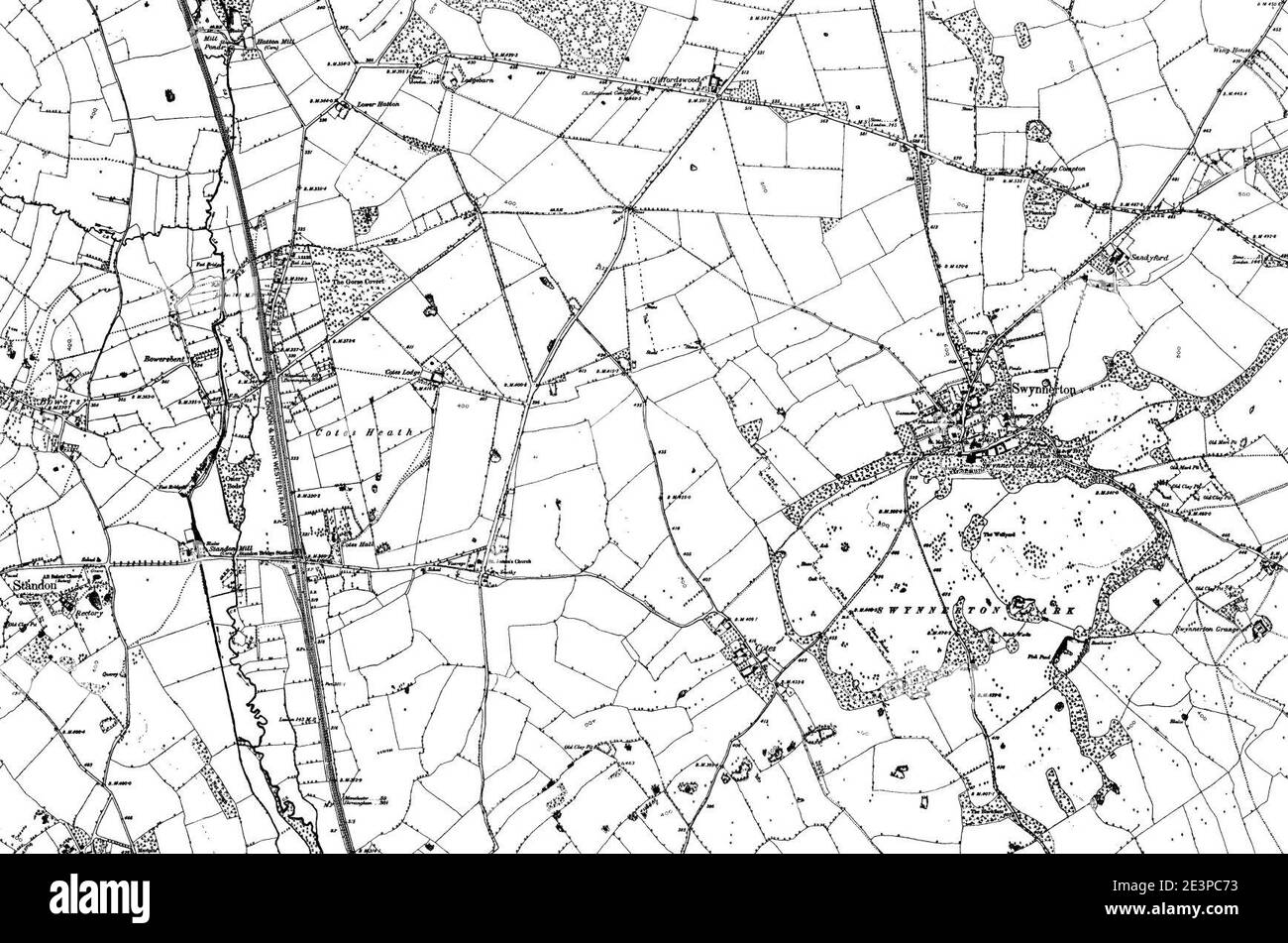 Map of Staffordshire OS Map name 023-SE, Ordnance Survey, 1883-1894 ...