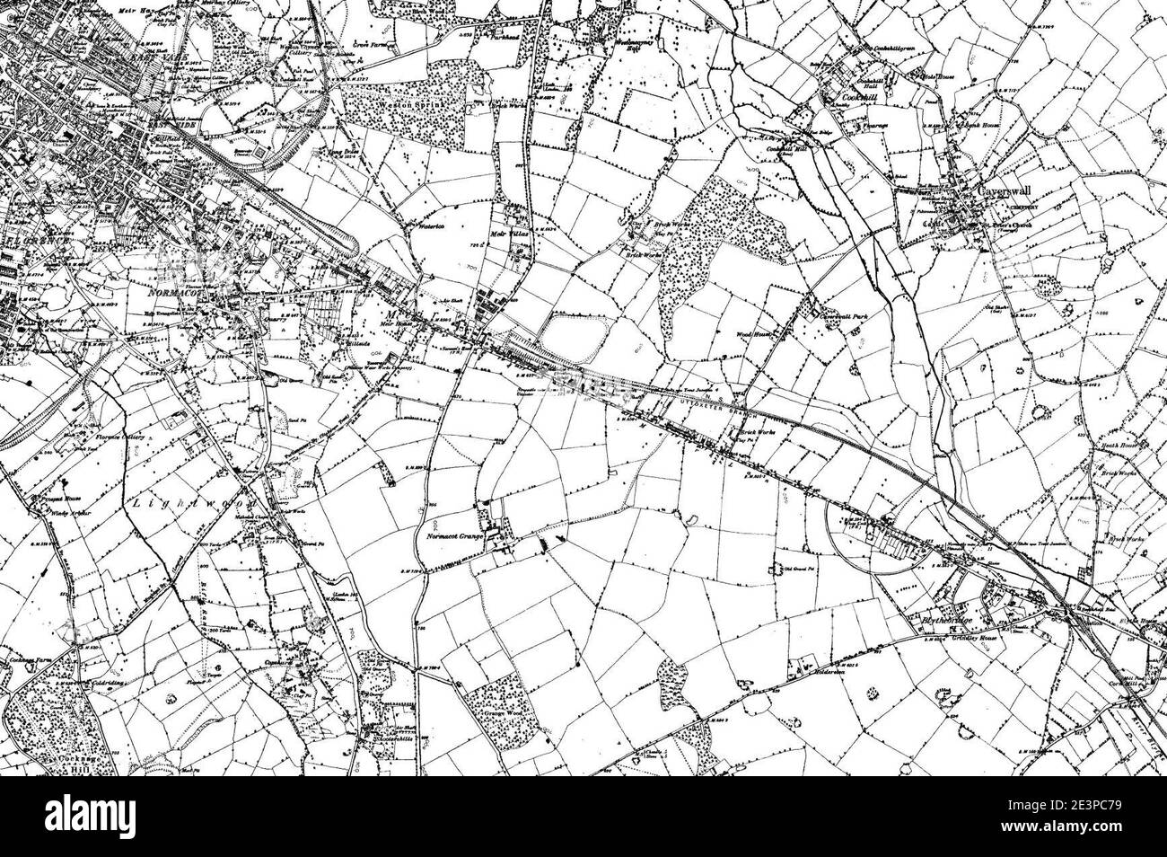 Map of Staffordshire OS Map name 018-SE, Ordnance Survey, 1883-1894 ...