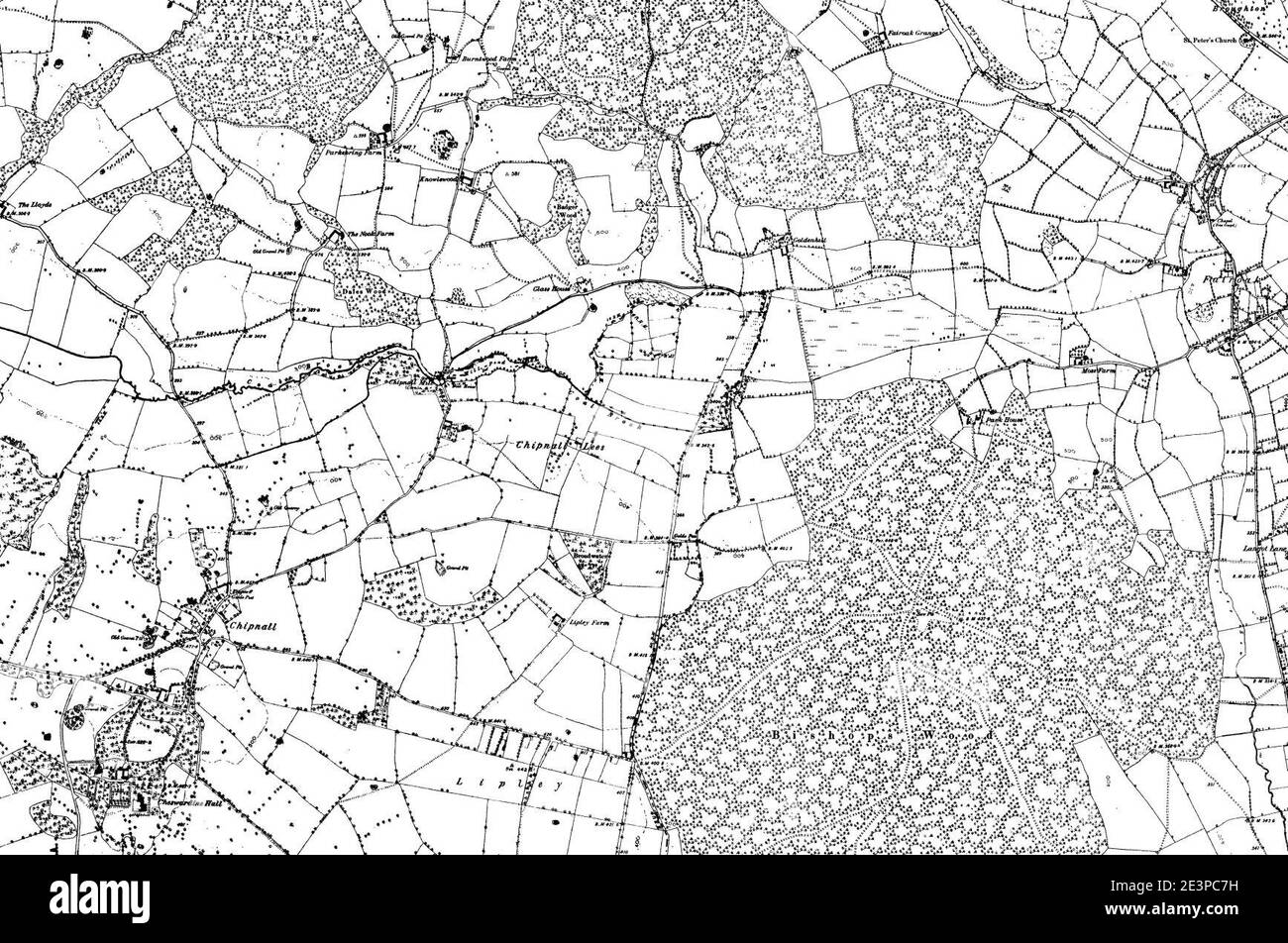Map of Staffordshire OS Map name 028-NE, Ordnance Survey, 1883-1894 ...