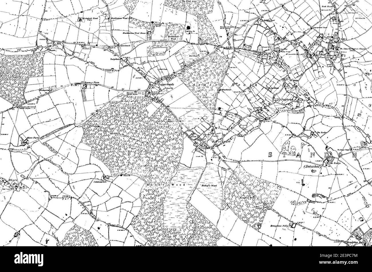 Map of Staffordshire OS Map name 022-SE, Ordnance Survey, 1883-1894 ...