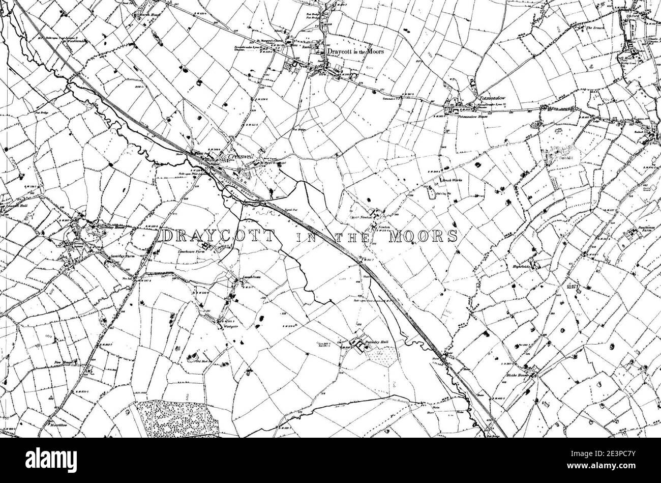 Map of Staffordshire OS Map name 025-NW, Ordnance Survey, 1883-1894 ...